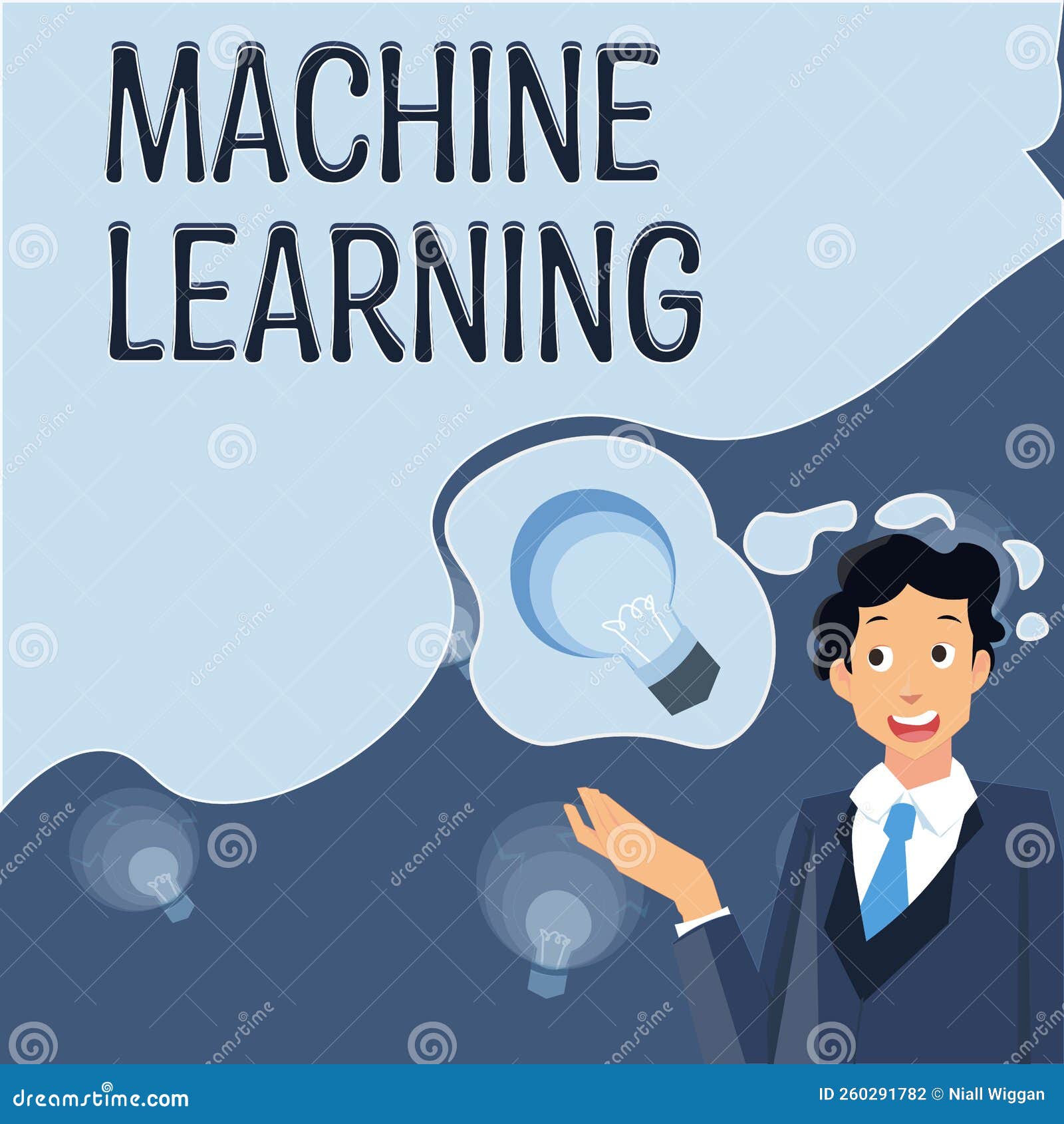 Handwriting Text Machine Learning. Word for the Concept that a Computer ...