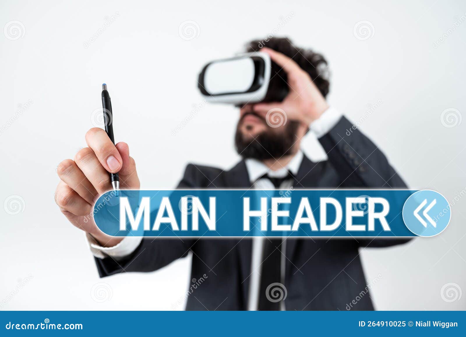 Handwriting Text Main Header. Business Concept Used To Display the ...
