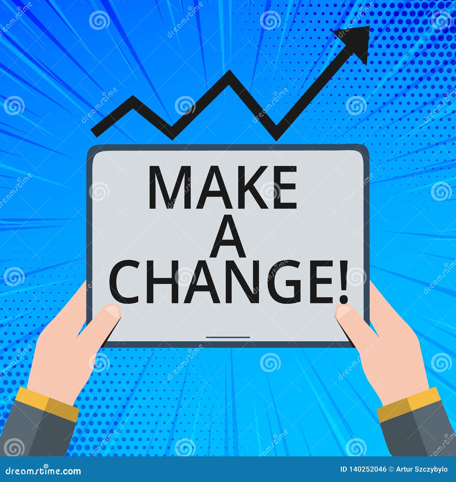 Handwriting Text Make a Change. Concept Meaning Try New Thing Evolve ...