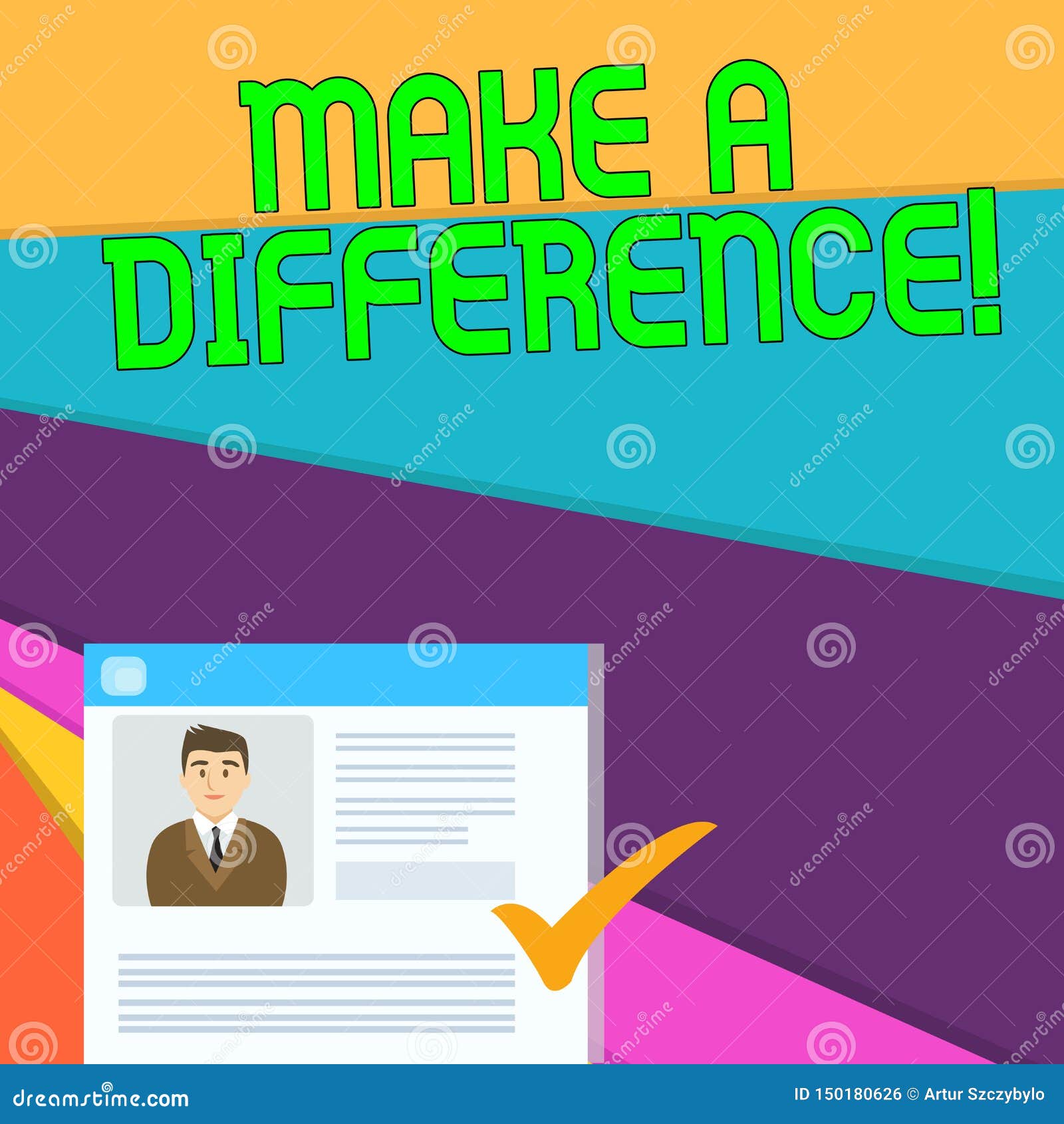 Handwriting Text Make a Difference. Concept Meaning Have Significant ...