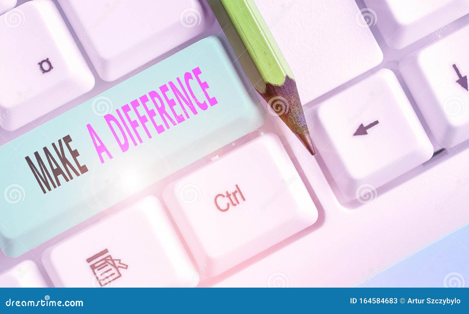 Handwriting Text Make a Difference. Concept Meaning Mark an Effect on a ...