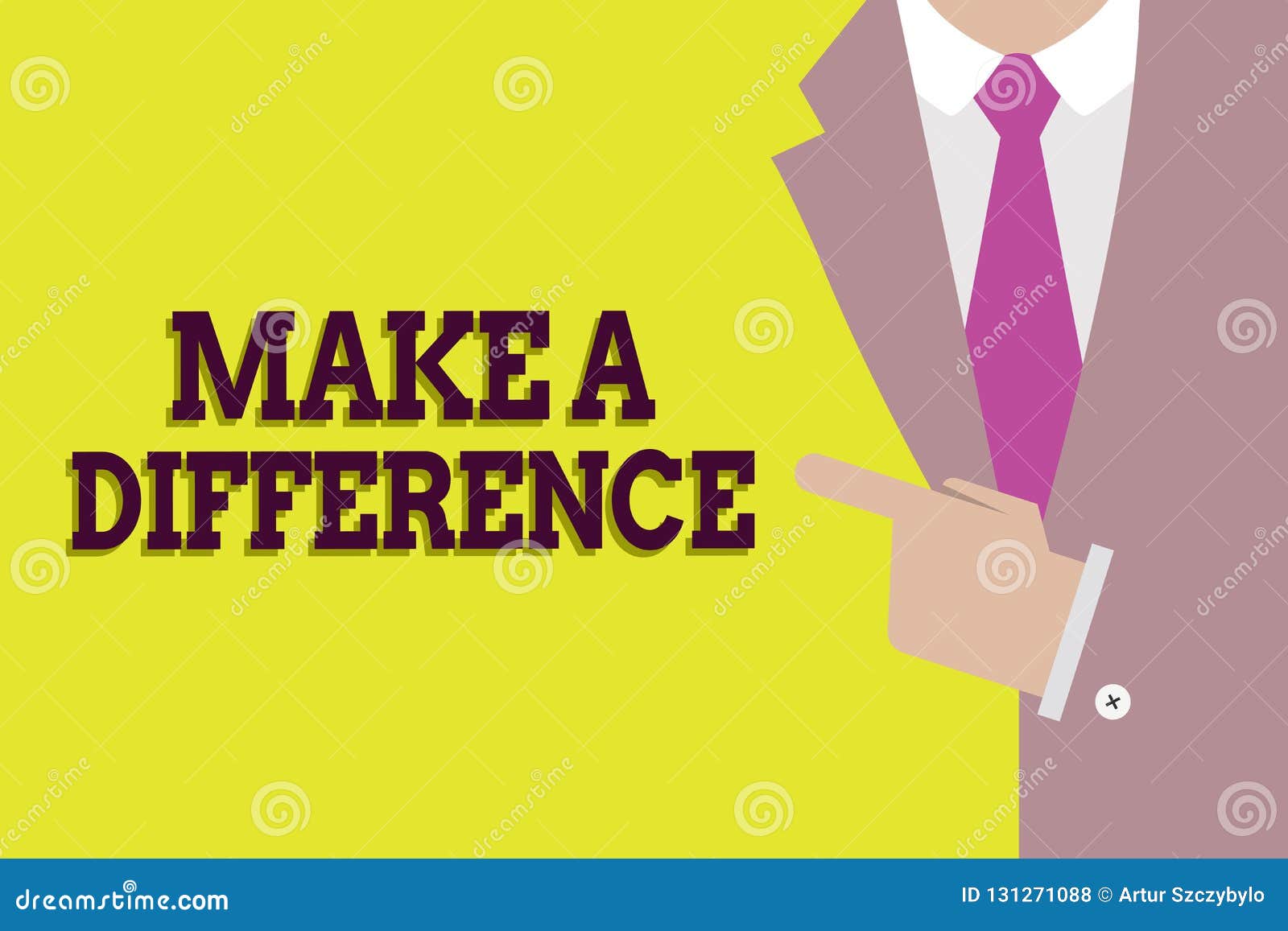 Handwriting Text Make a Difference. Concept Meaning Mark an Effect on a ...