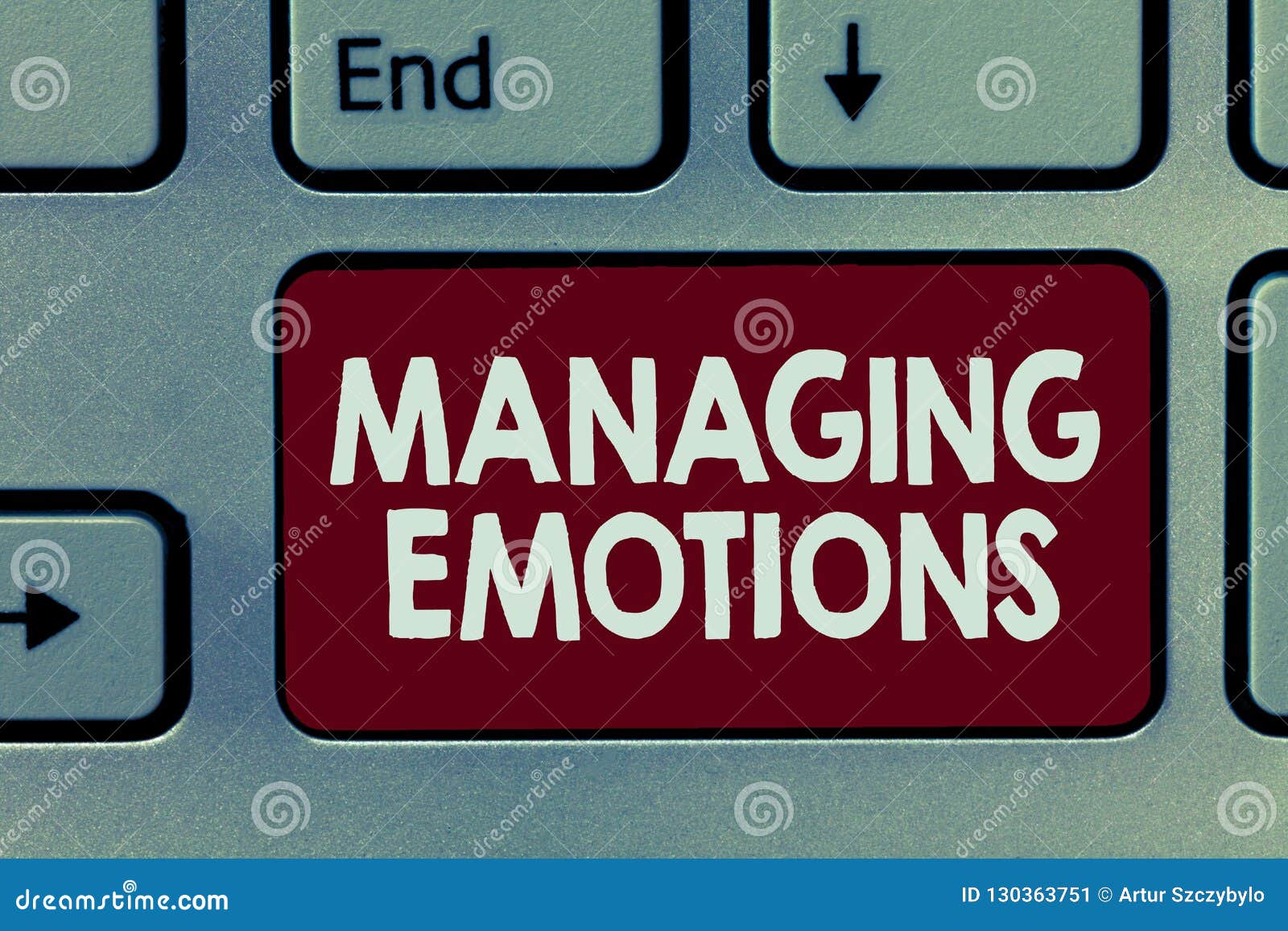 Handwriting Text Managing Emotions. Concept Meaning Controlling ...