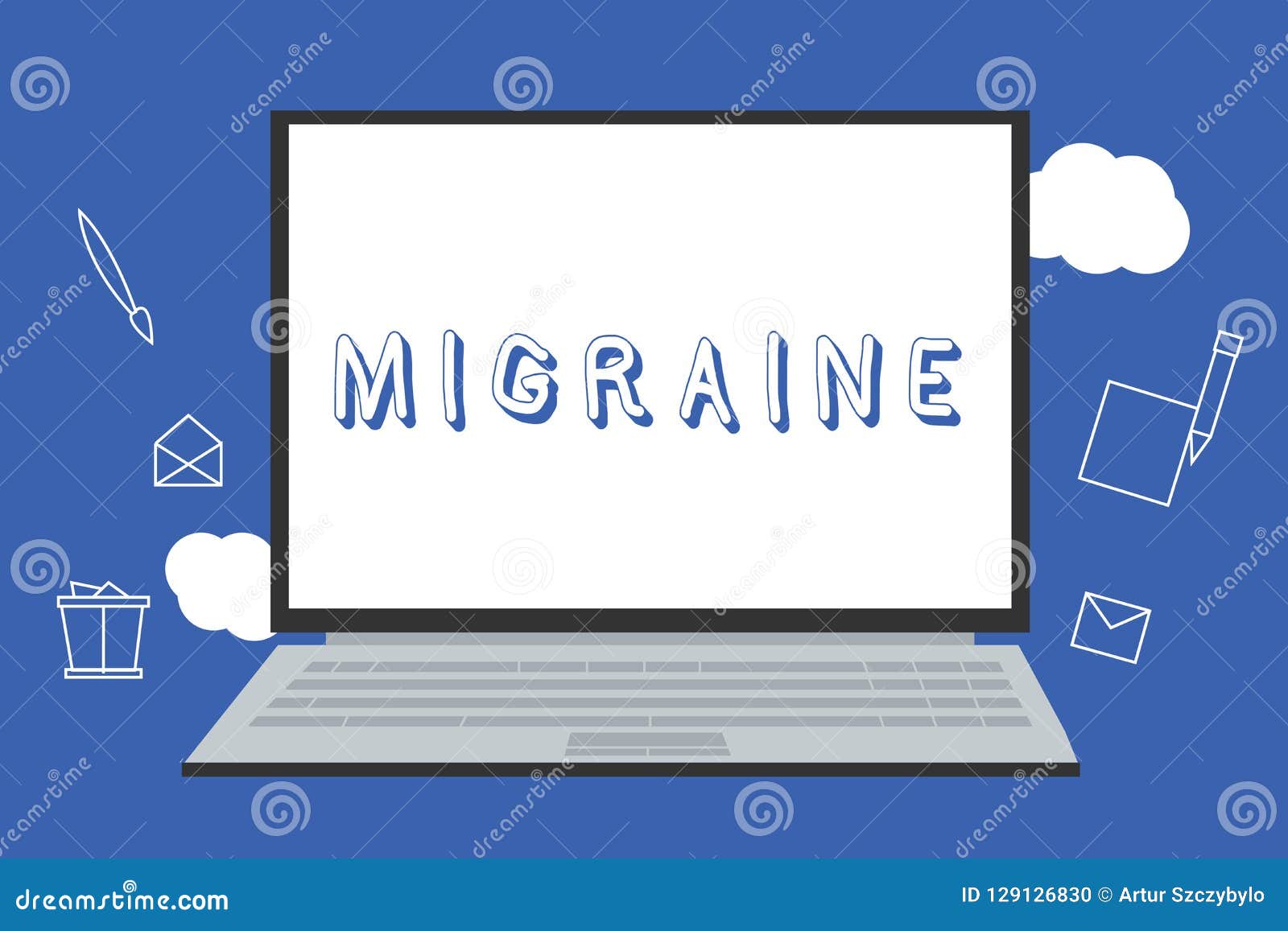 Handwriting Text Migraine. Concept Meaning Recurrent Throbbing Headache ...