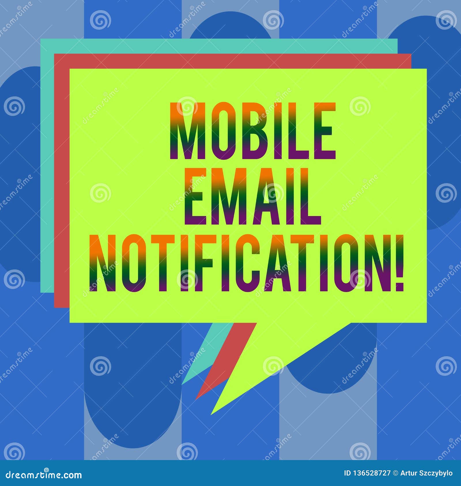 Handwriting Text Mobile Email Notification. Concept Meaning Email ...