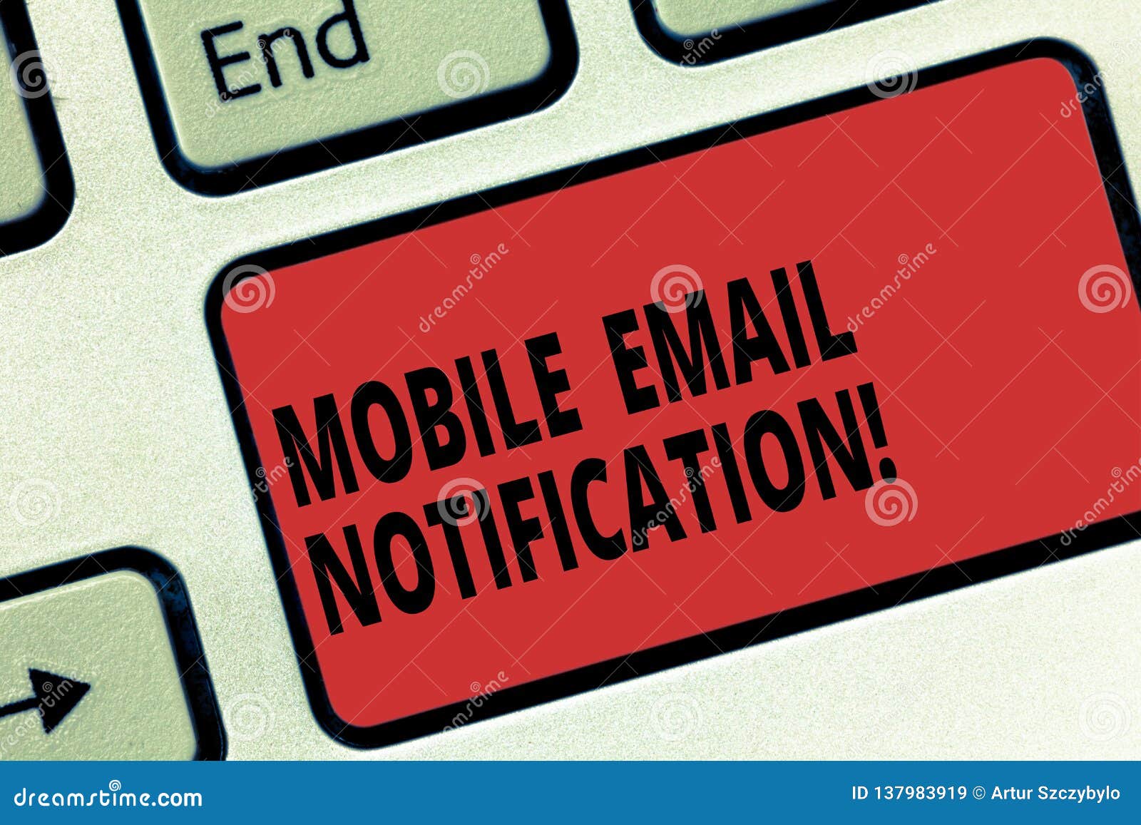 Handwriting Text Mobile Email Notification. Concept Meaning Email ...