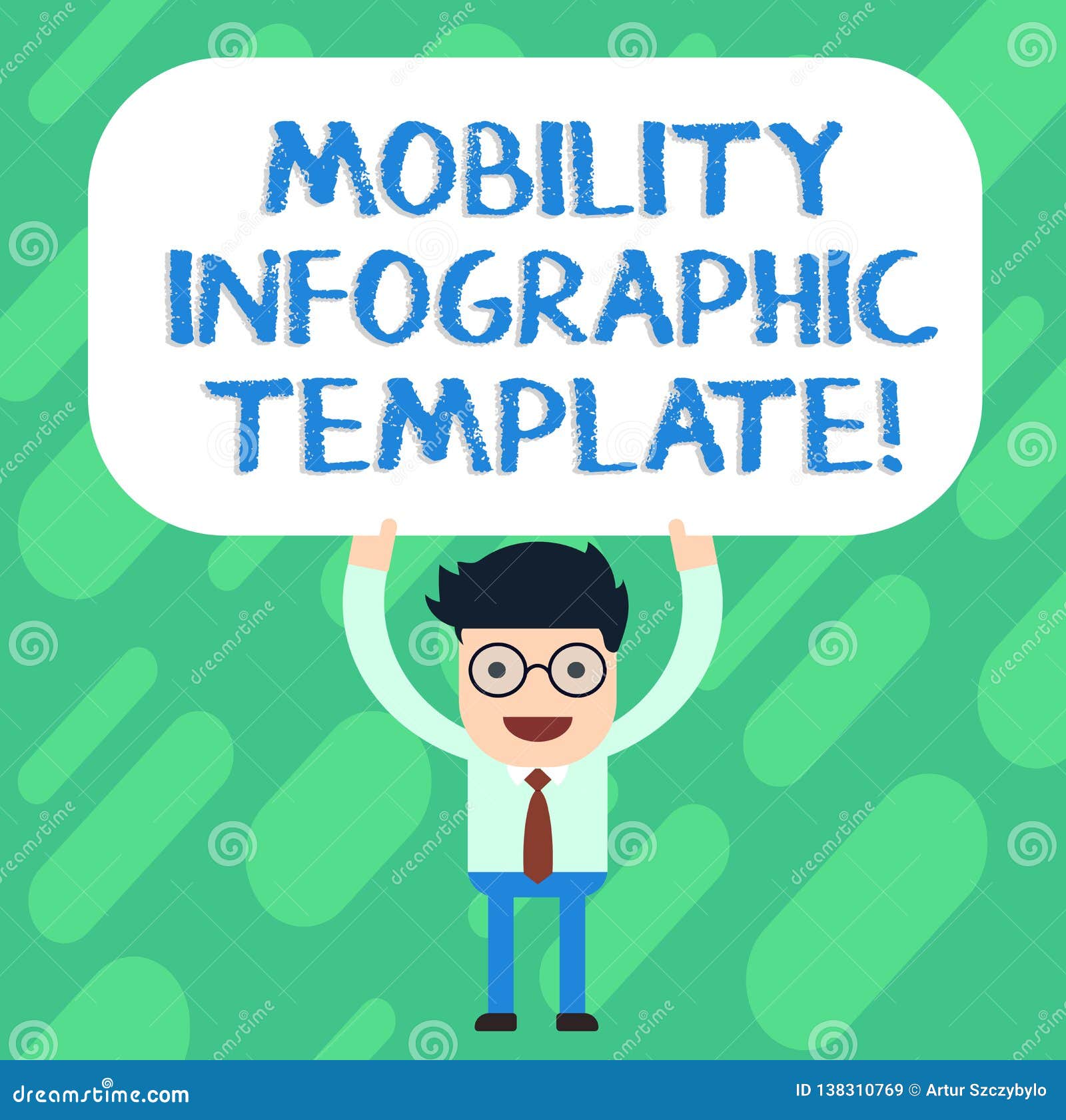 Handwriting Text Mobility Infographic Template. Concept Meaning Data ...