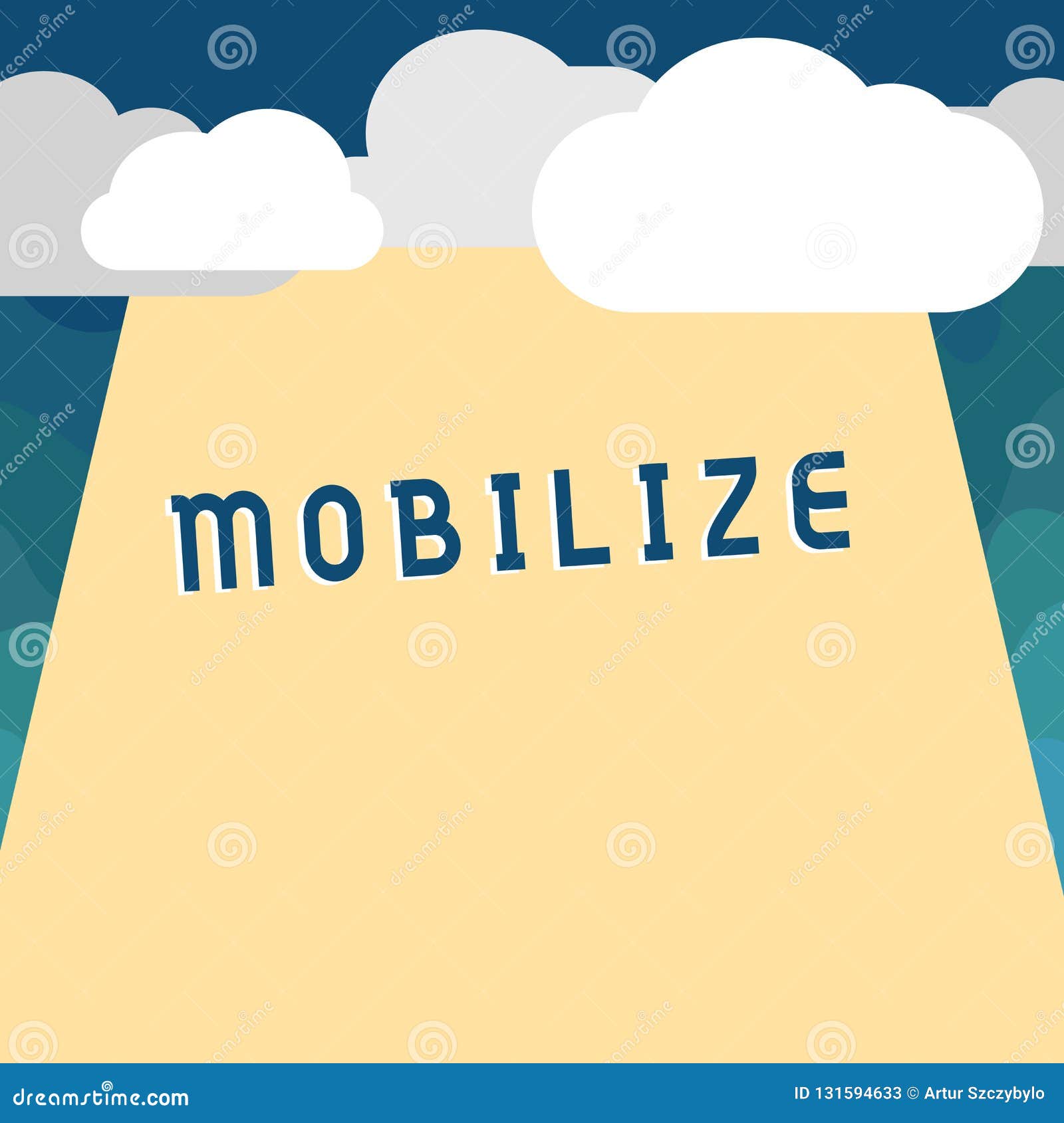 Handwriting Text Mobilize. Concept Meaning Make Something Movable or ...