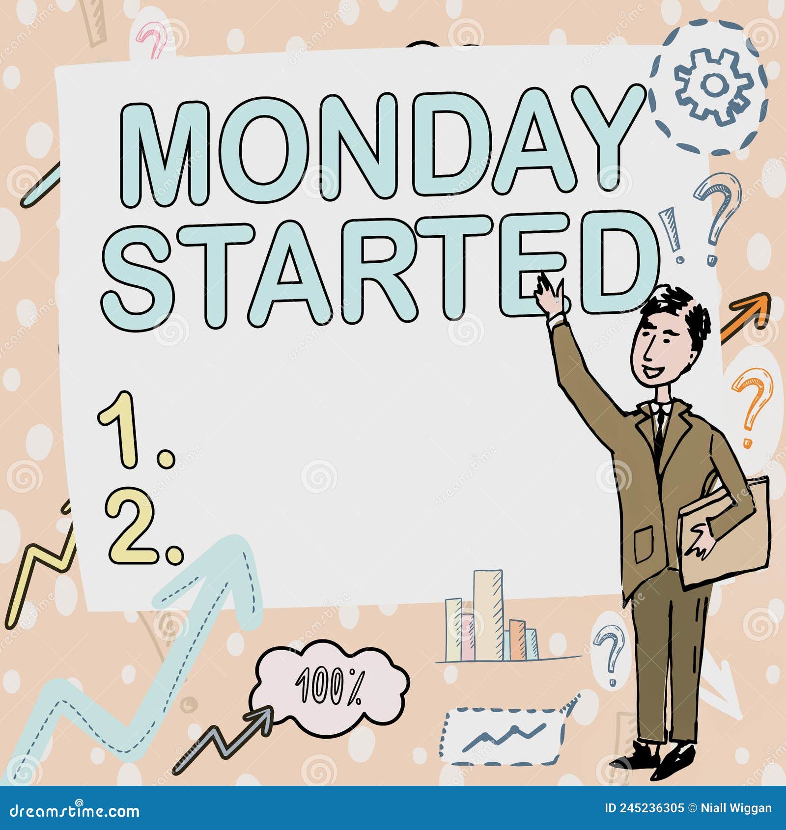 Inspiration Showing Sign Monday Started. Business Approach Getting ...