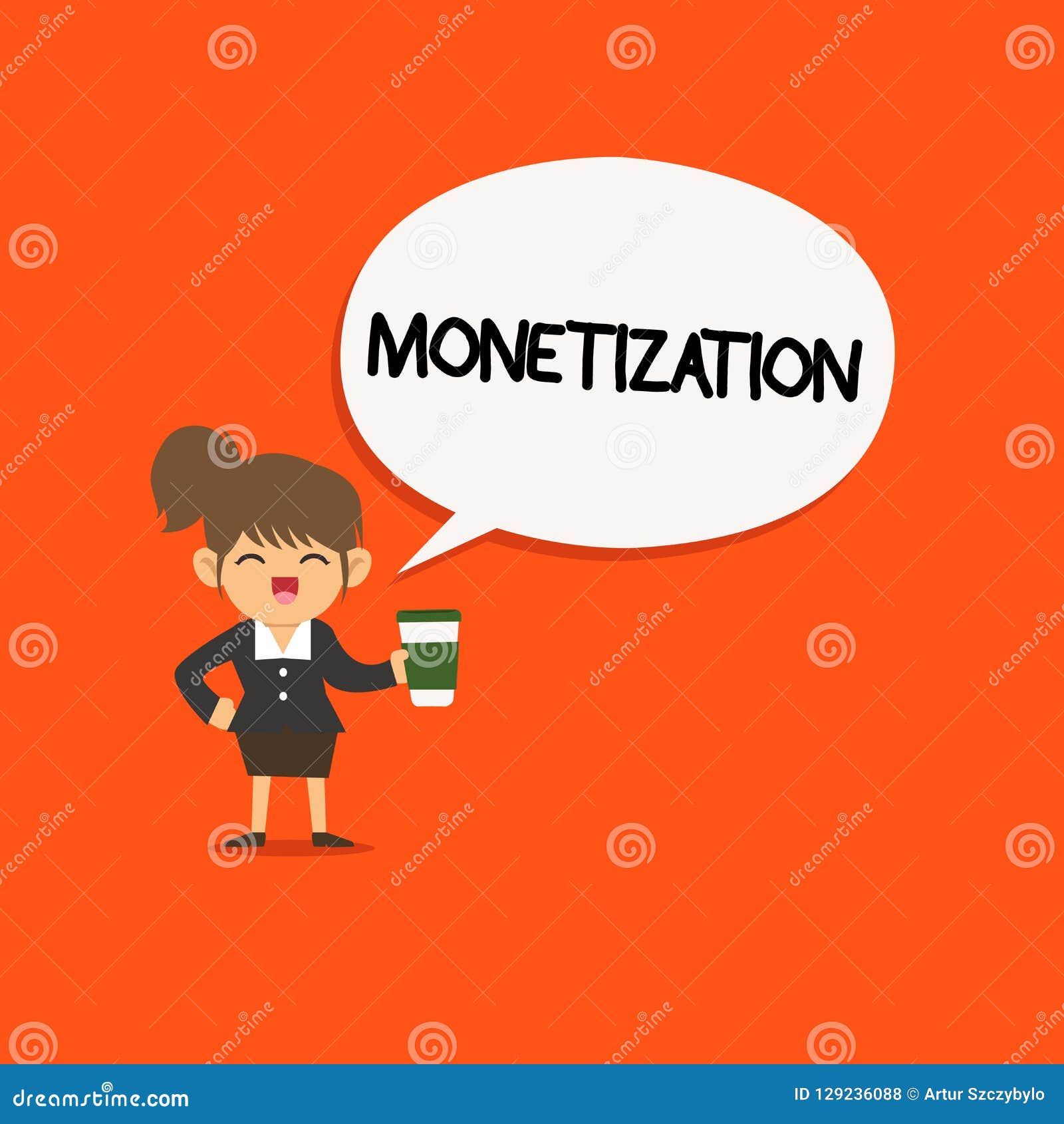 Handwriting Text Monetization. Concept Meaning Process of Converting ...