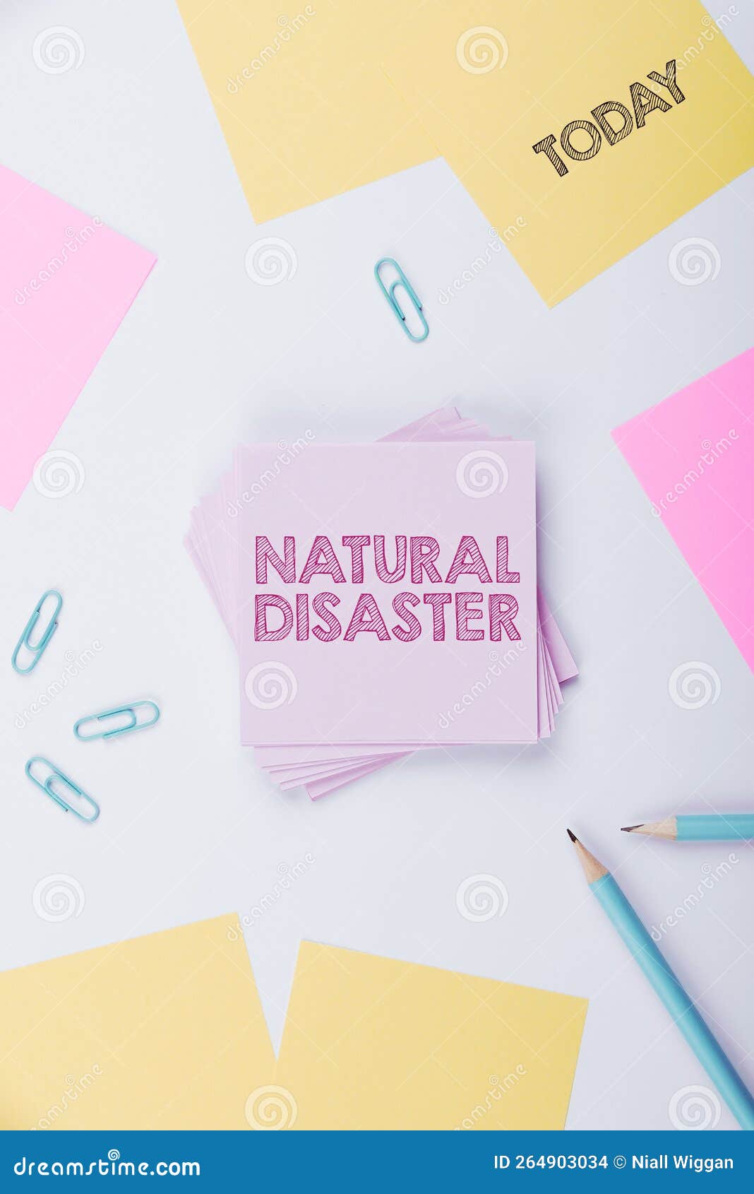 Handwriting Text Natural Disaster. Concept Meaning Occurring in the ...