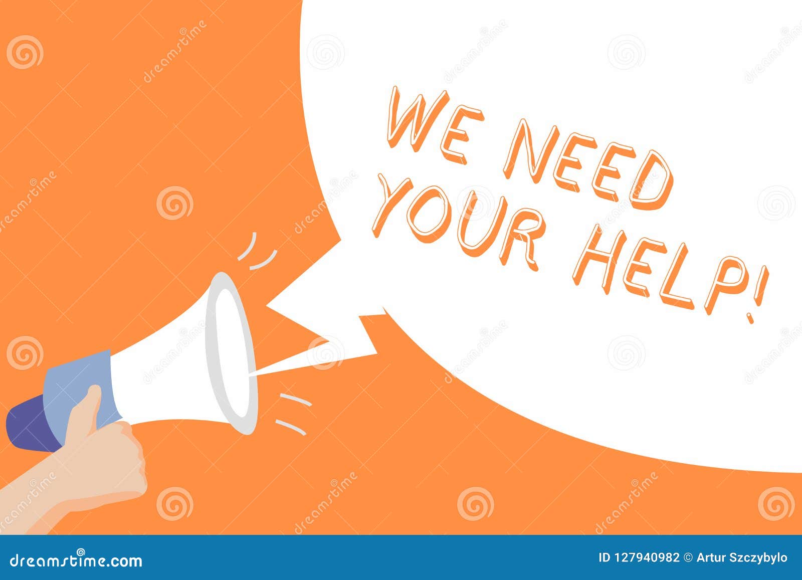 Handwriting Text we Need Your Help. Concept Meaning Service Assistance ...