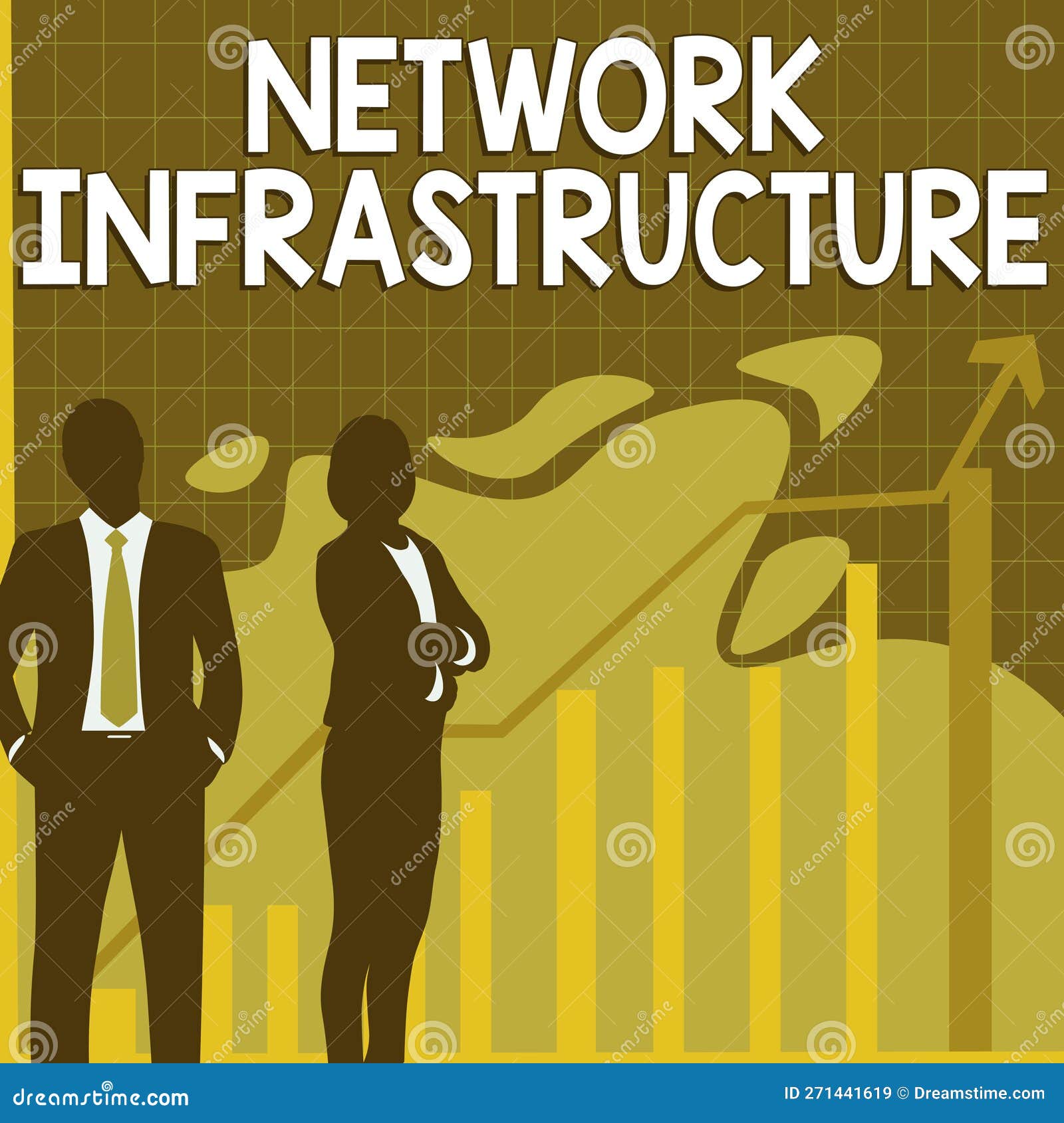 Text Caption Presenting Network Infrastructure. Conceptual Photo ...
