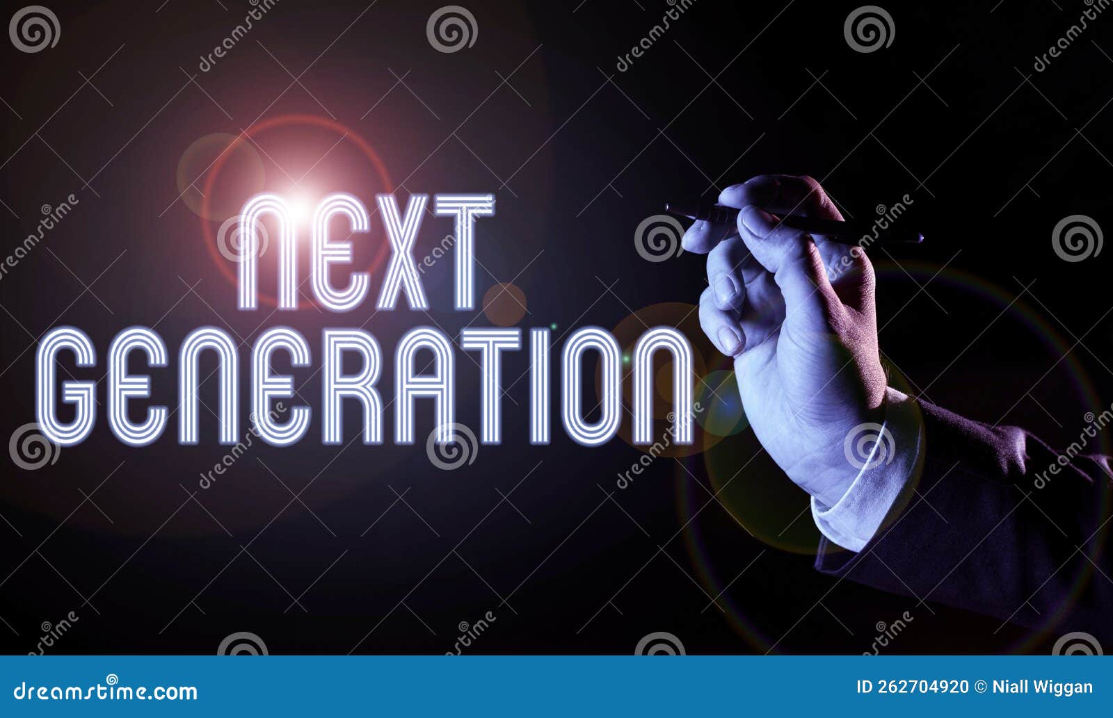 Handwriting Text Next Generation. Business Showcase Product that Has ...