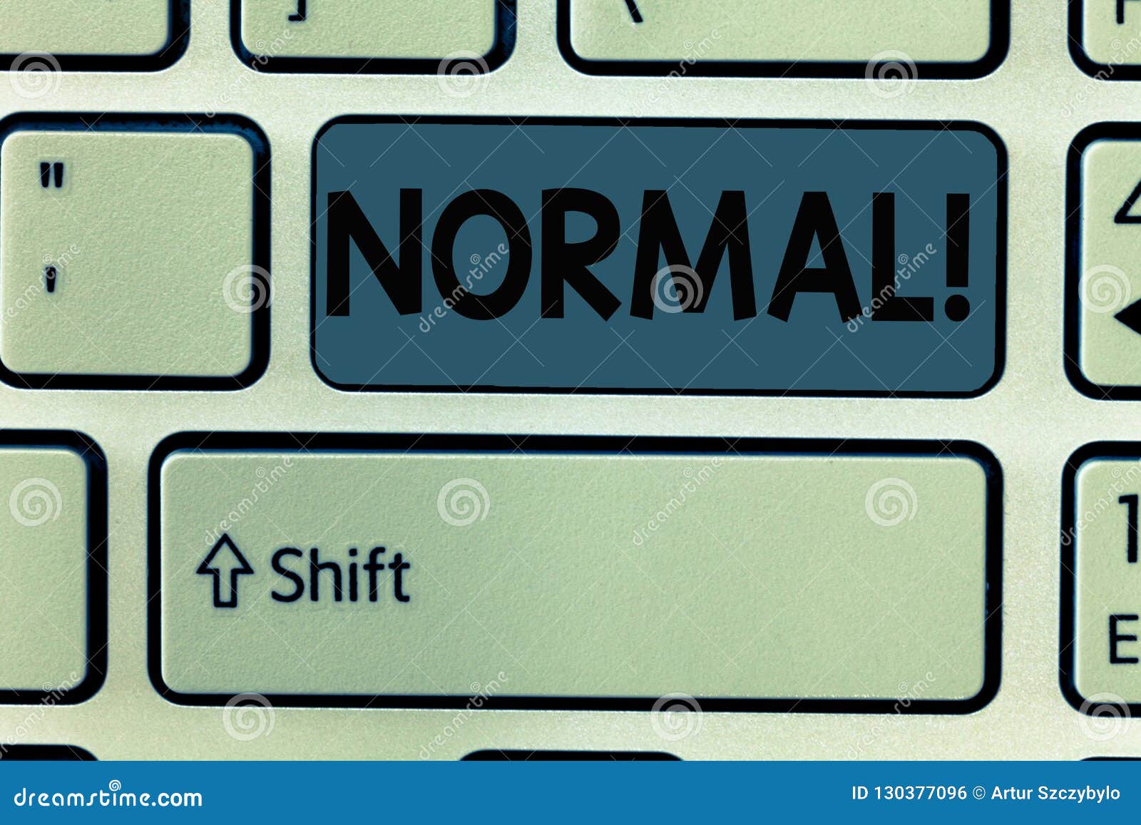 Handwriting Text Normal. Concept Meaning Conforming To a Standard Usual ...