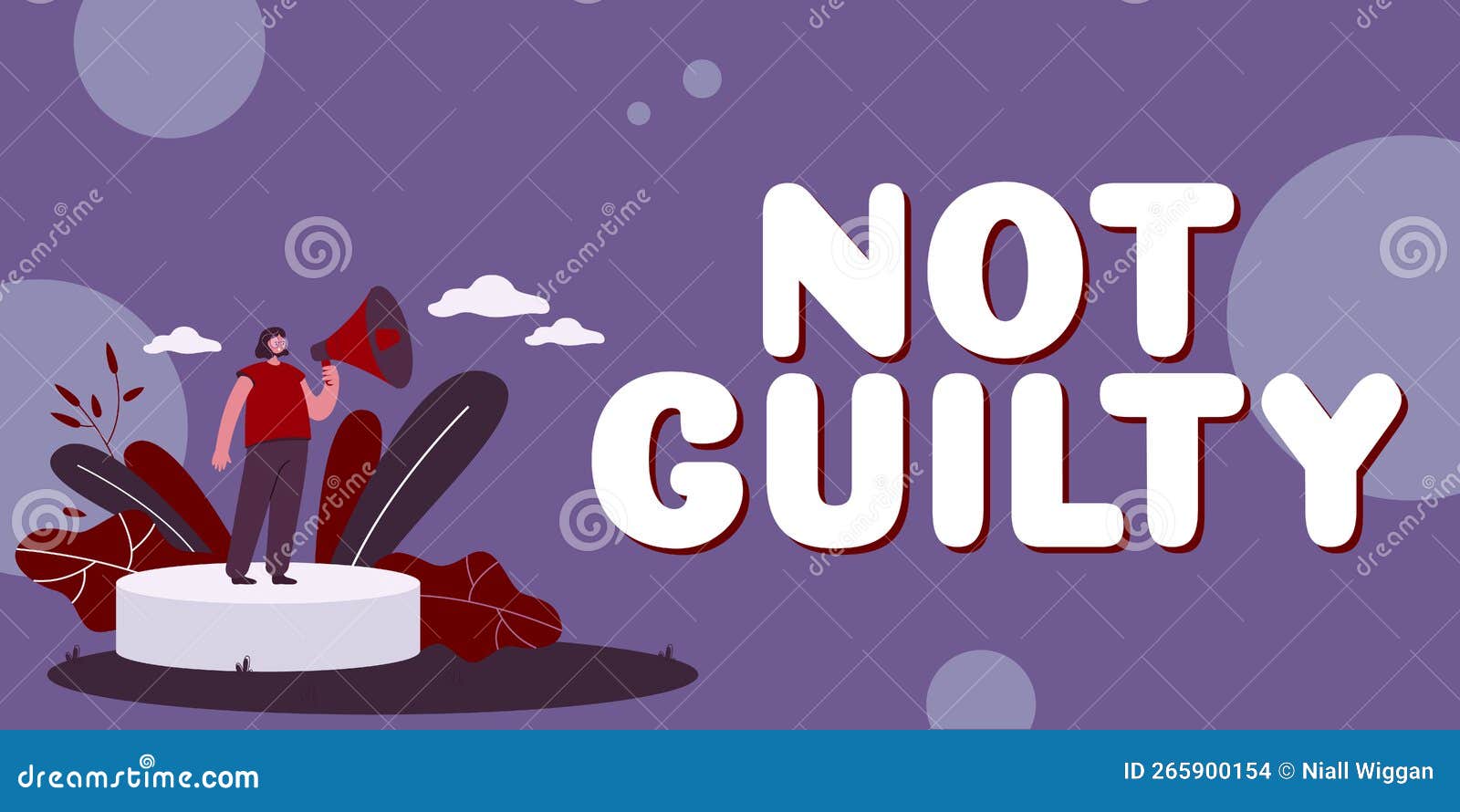 Handwriting Text Not Guilty. Concept Meaning Someone is Innocent Didnt ...