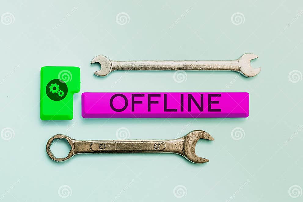 Handwriting Text Offline. Word for Not Having Directly Connected To a ...