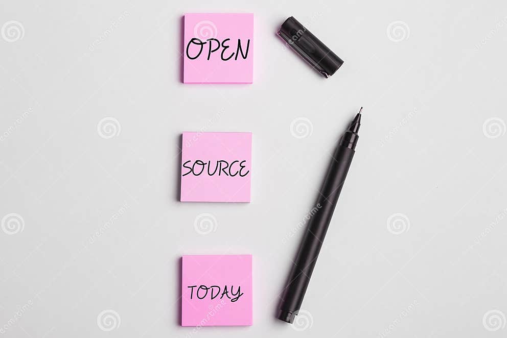 Handwriting Text Open Source. Word for Denoting Software Which Original ...