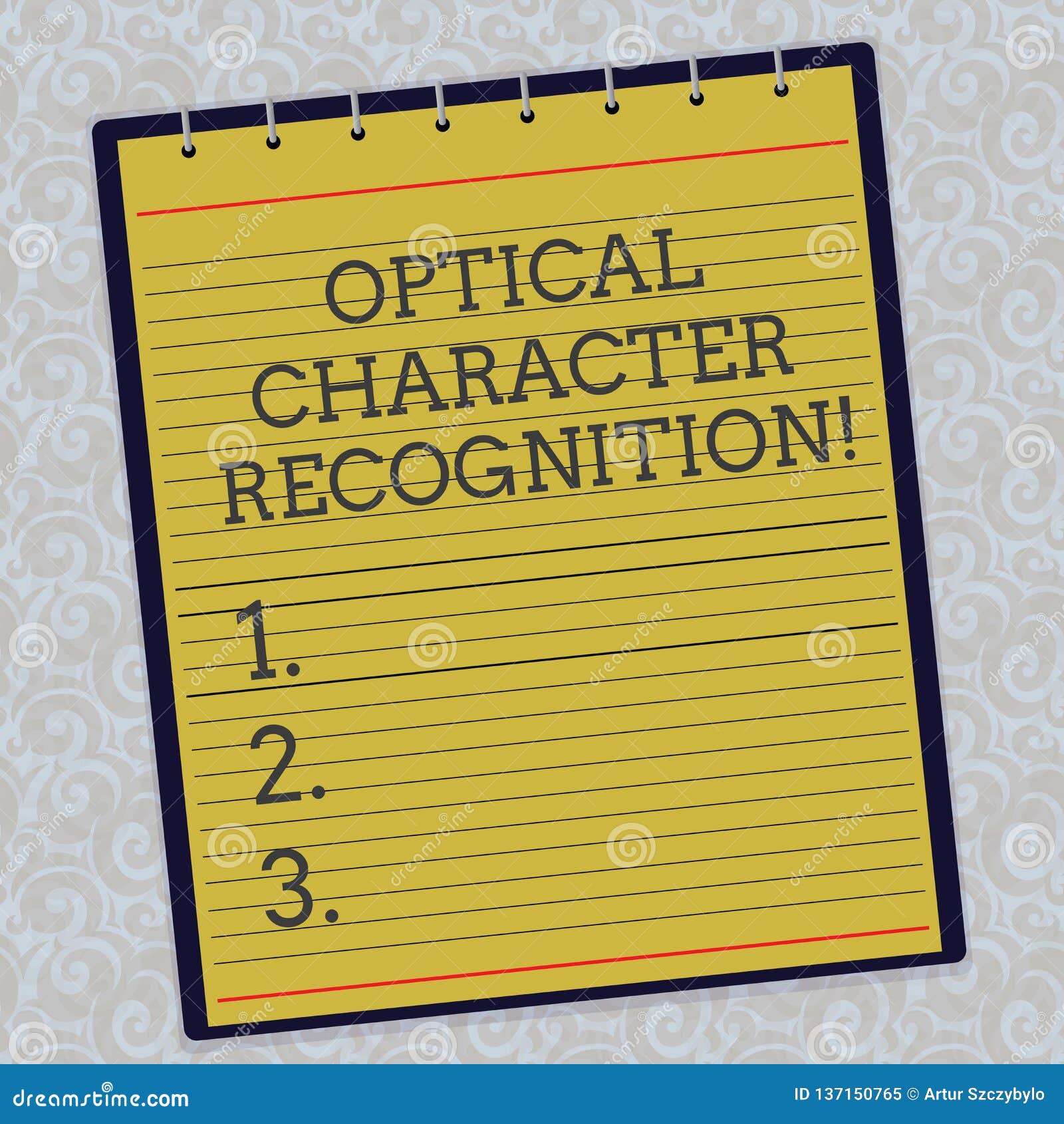 Handwriting Text Optical Character Recognition. Concept Meaning the ...