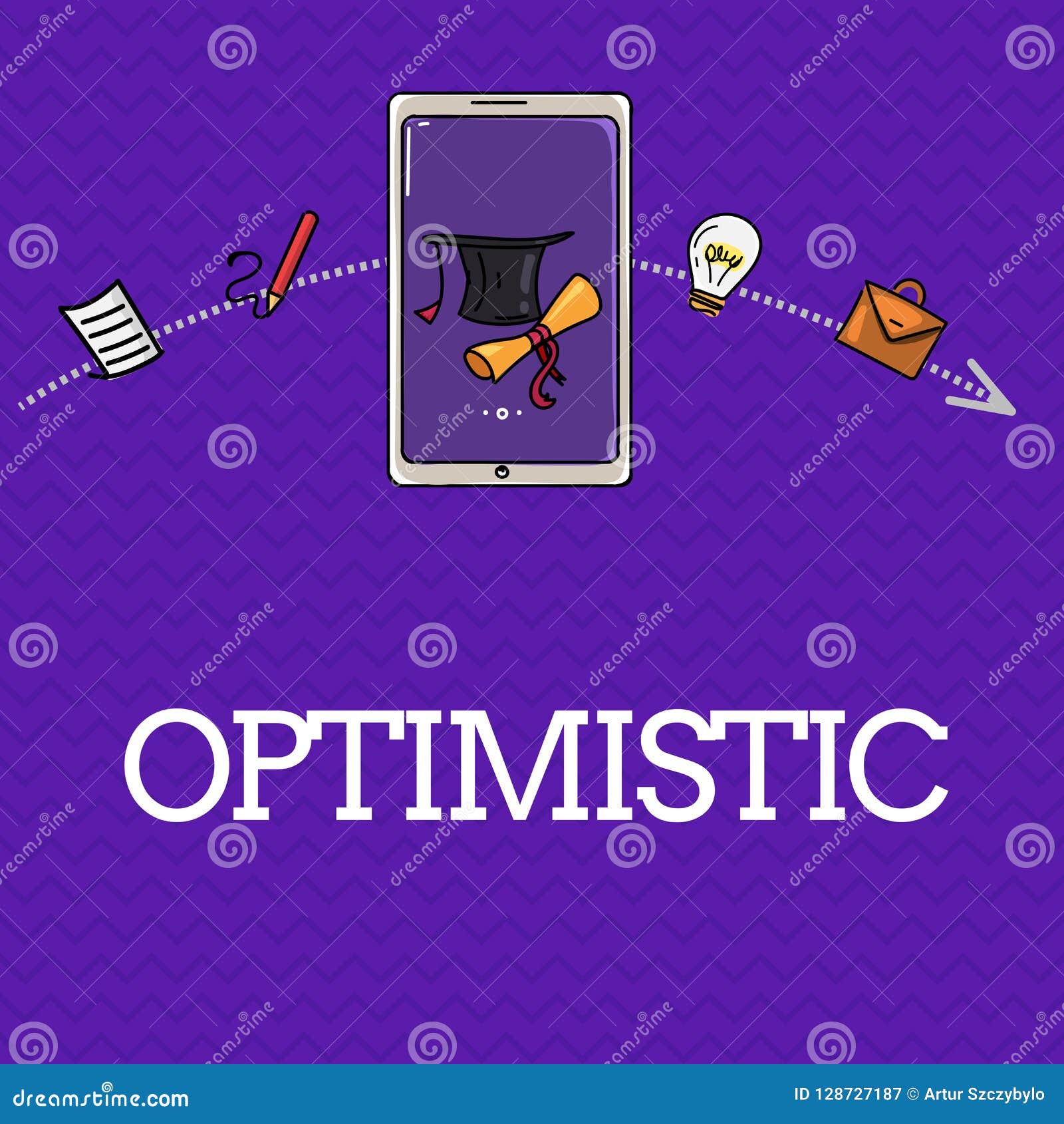 Handwriting Text Optimistic. Concept Meaning Hopeful and Confident ...