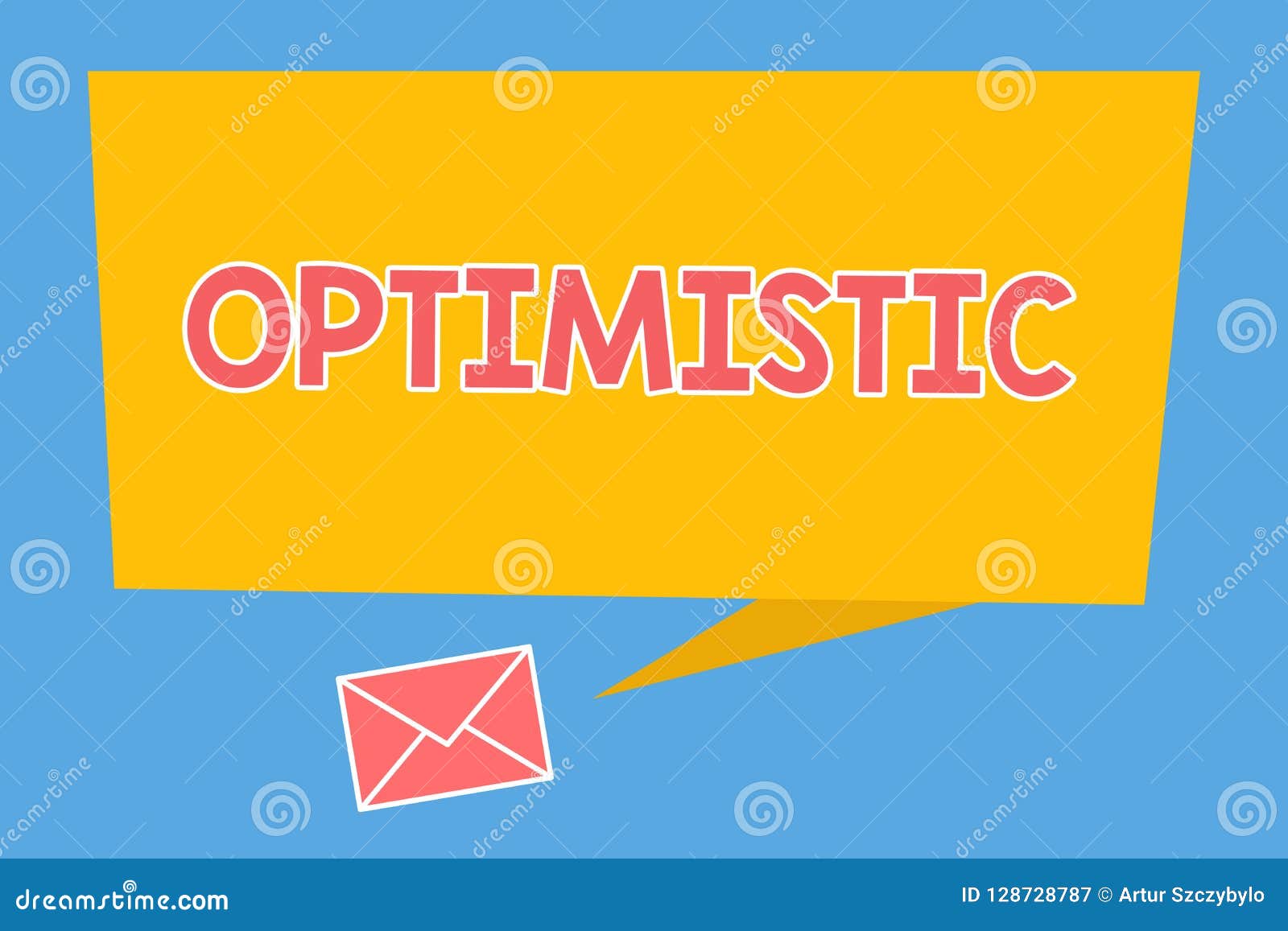 Handwriting Text Optimistic. Concept Meaning Hopeful and Confident ...