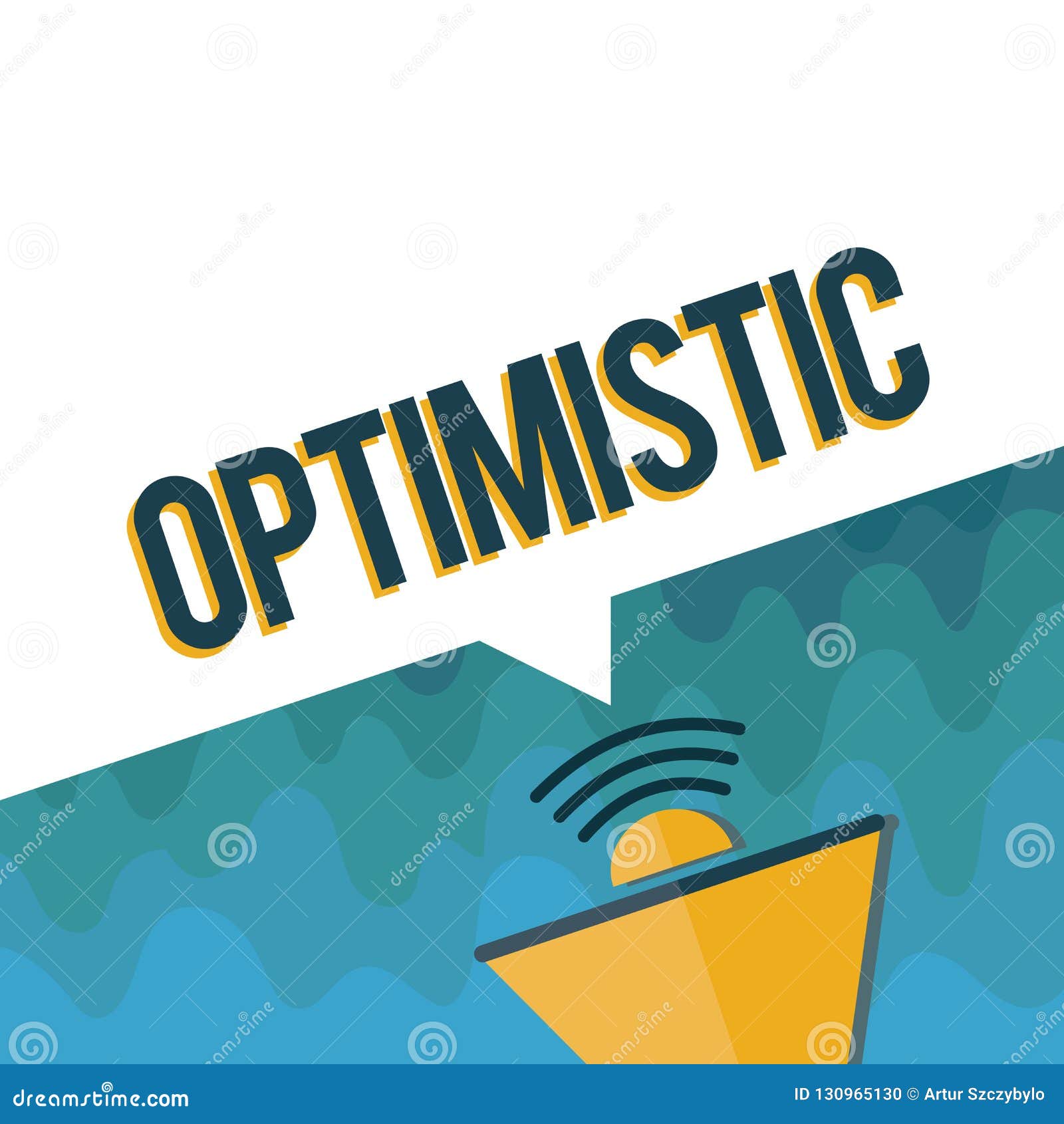 Handwriting Text Optimistic. Concept Meaning Hopeful and Confident ...