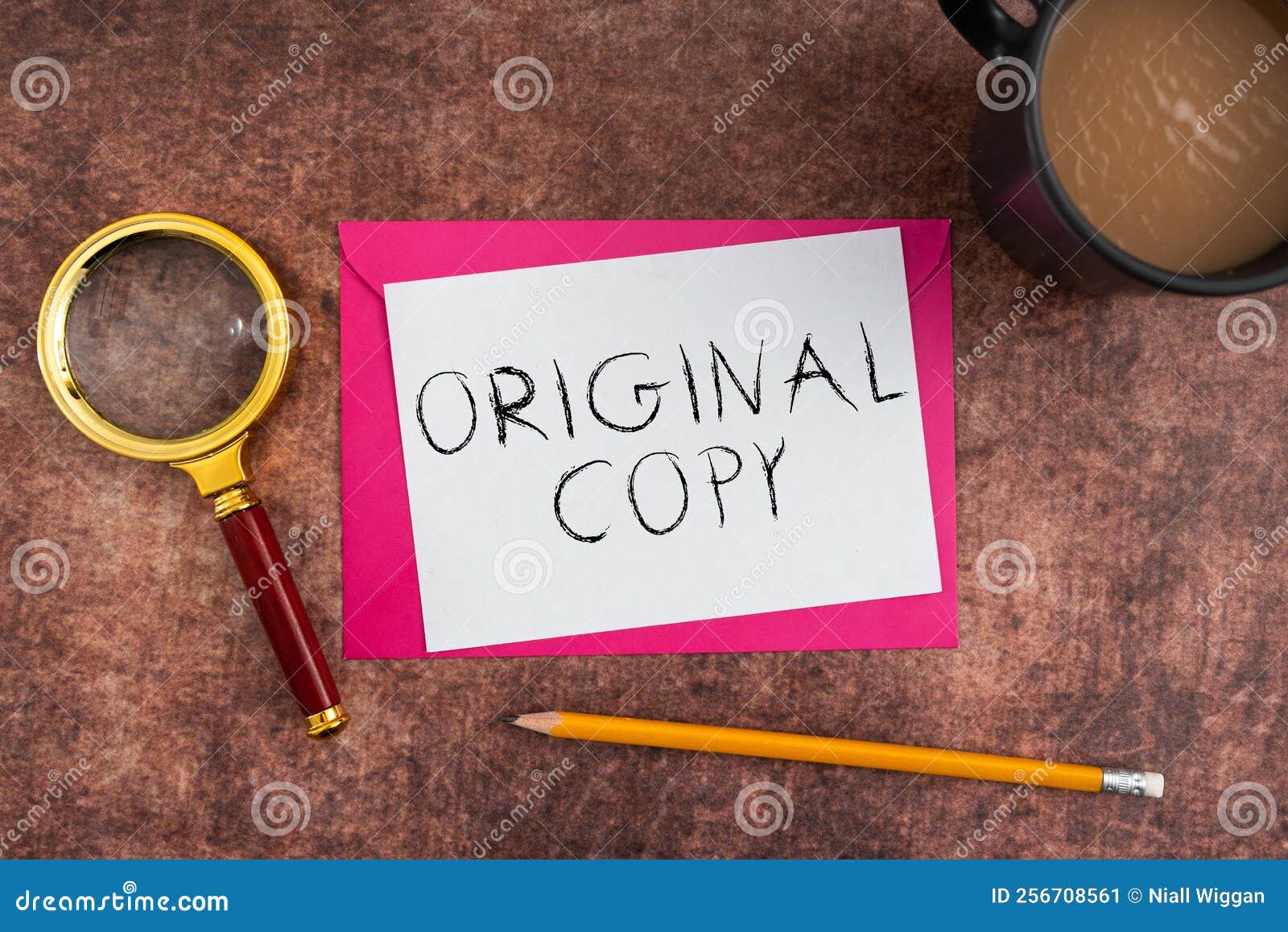 Hand Writing Sign Original Copy. Business Idea Main Script Unprinted ...