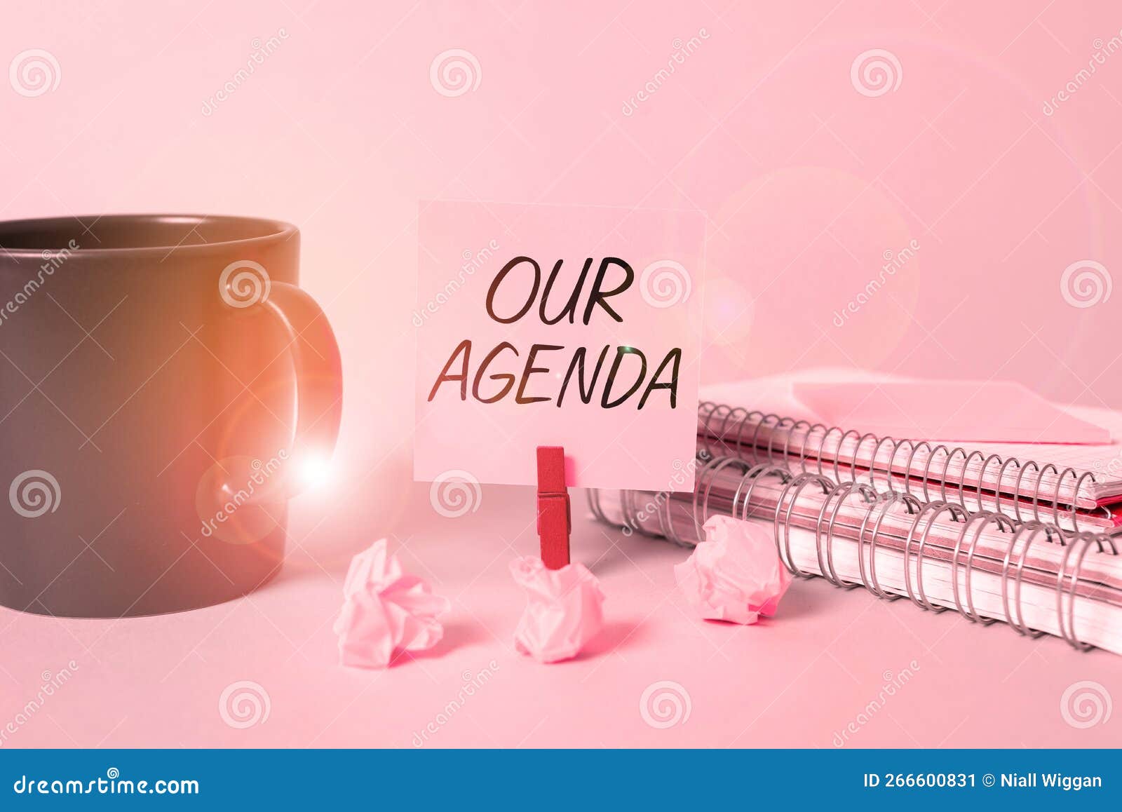 Handwriting Text Our Agenda. Conceptual Photo Personal Schedule ...