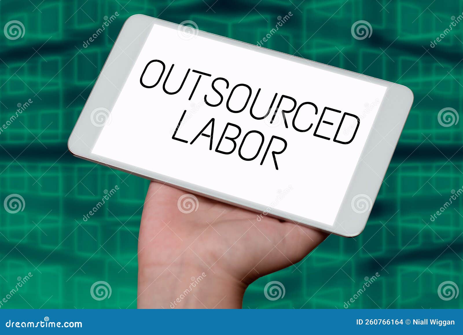 Handwriting Text Outsourced Labor. Business Idea Storage or ...