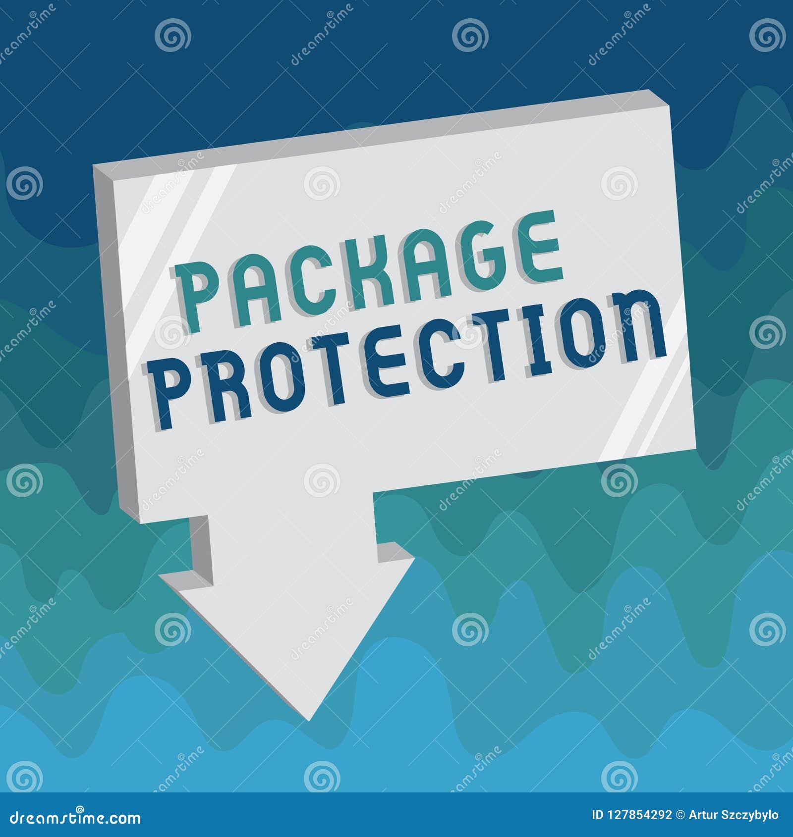 Handwriting Text Package Protection. Concept Meaning Wrapping and ...
