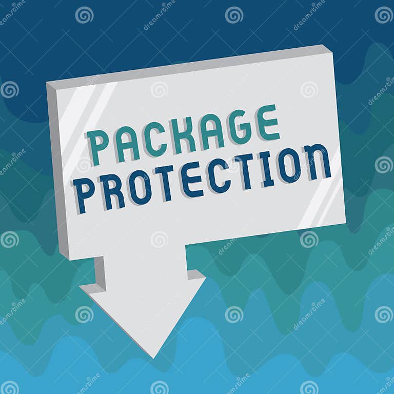 Handwriting Text Package Protection. Concept Meaning Wrapping and ...