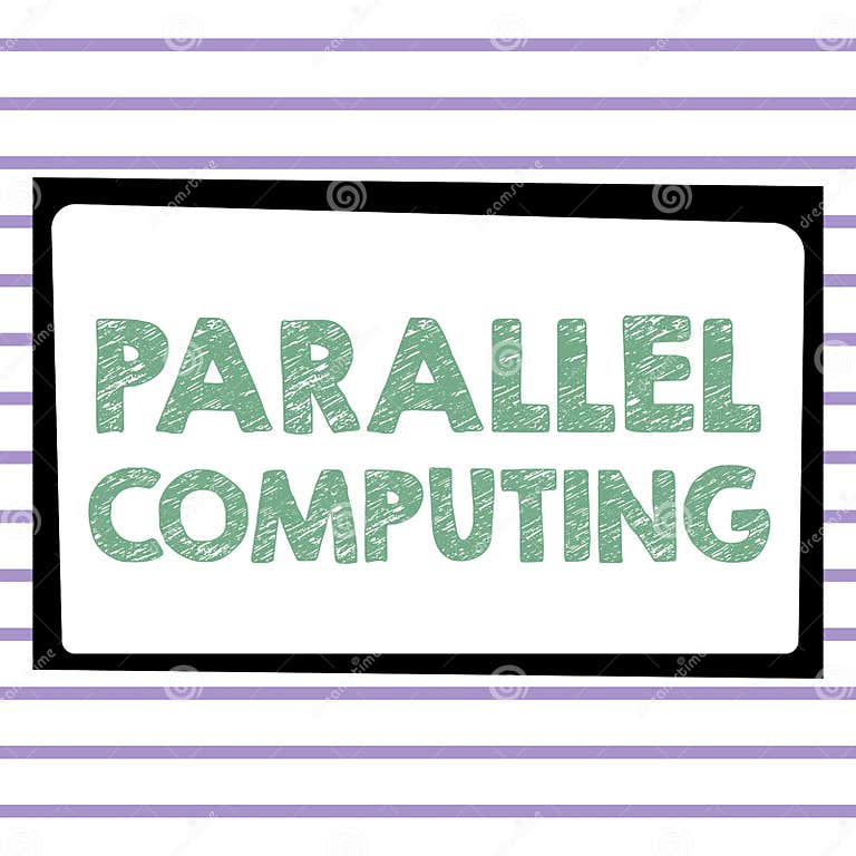 Handwriting Text Parallel Computing. Concept Meaning Simultaneous Calculation by Means of ...