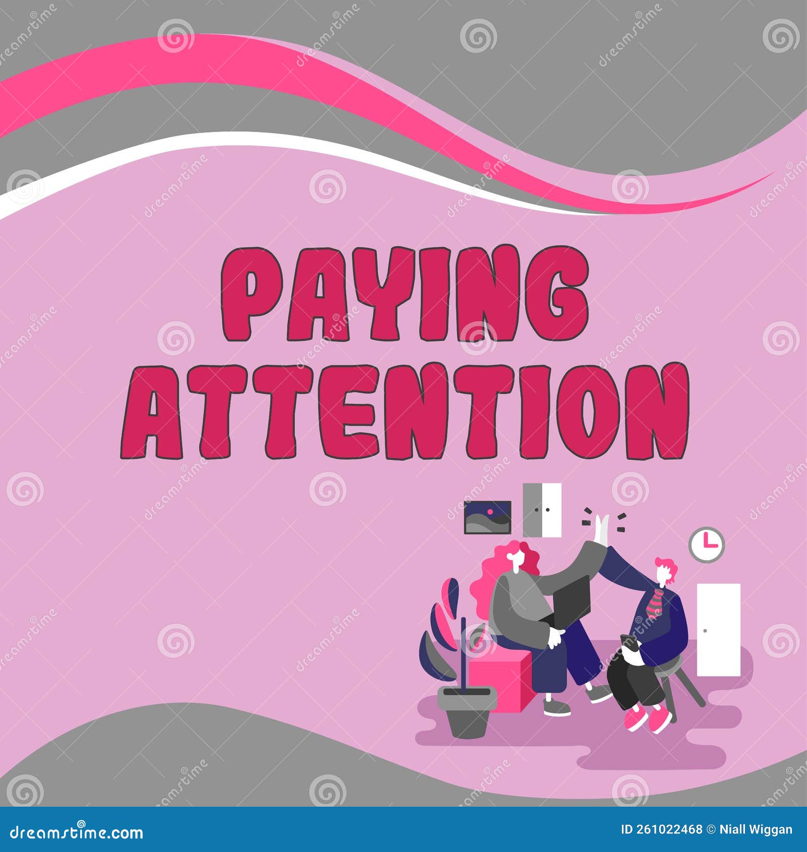 Text Caption Presenting Paying Attention. Conceptual Photo Watch or ...