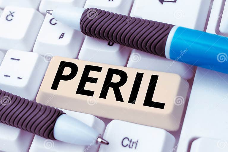Handwriting Text Peril. Internet Concept Indicates Something Extremely ...