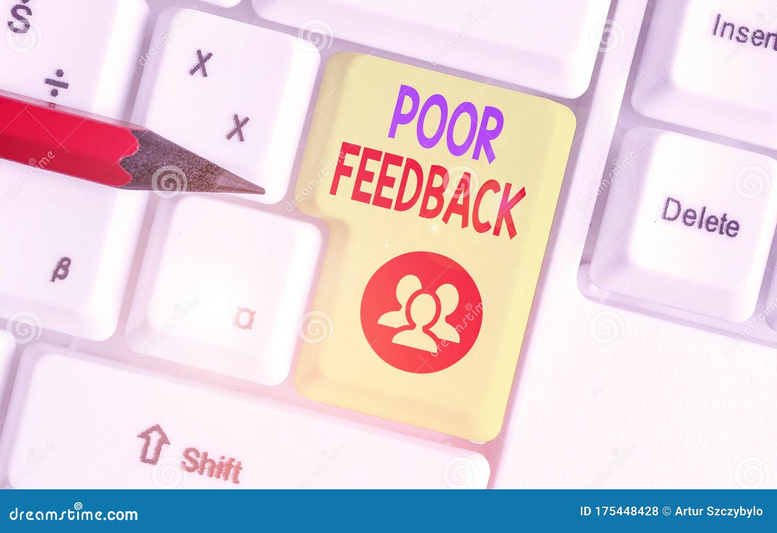 Handwriting Text Poor Feedback. Concept Meaning a Response or Reaction ...