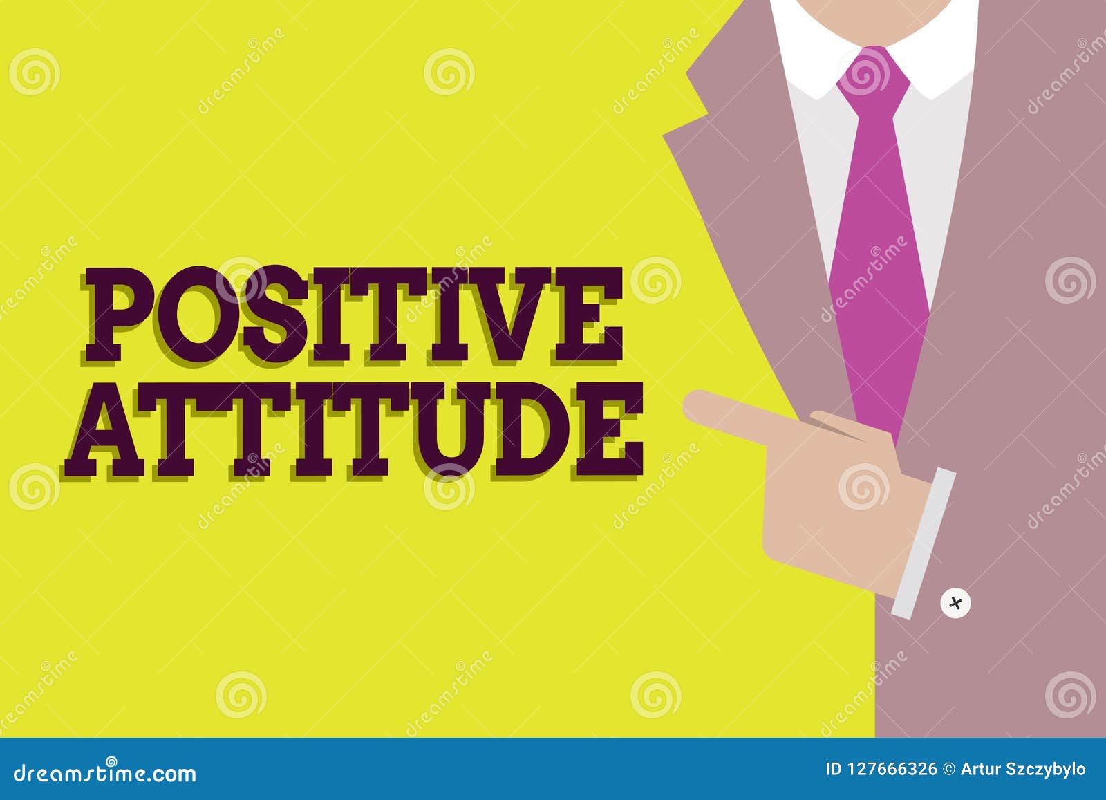 Handwriting Text Positive Attitude. Concept Meaning Being Optimistic in ...