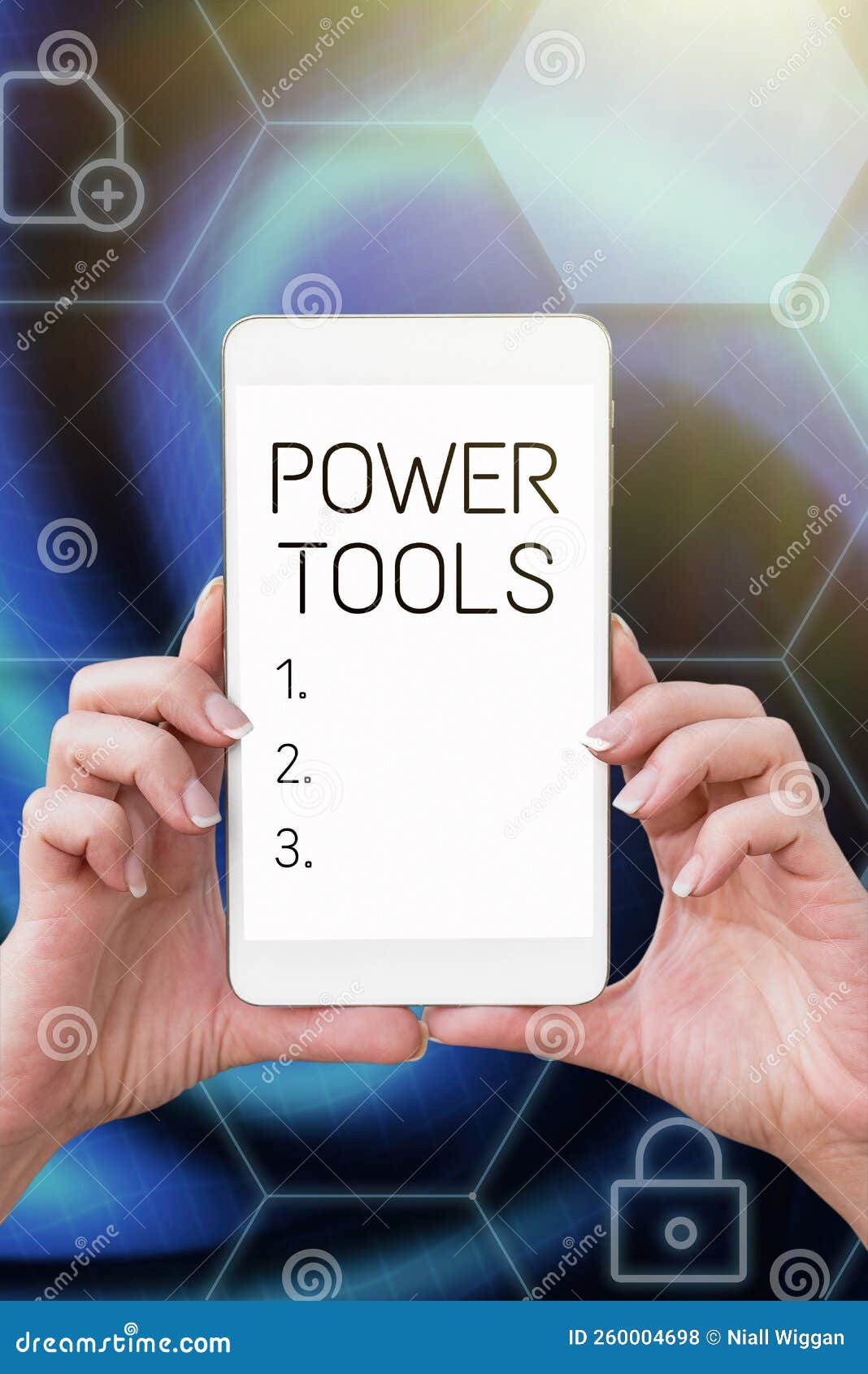 Conceptual Display Power Tools. Word for Tools Powered by an Electric ...