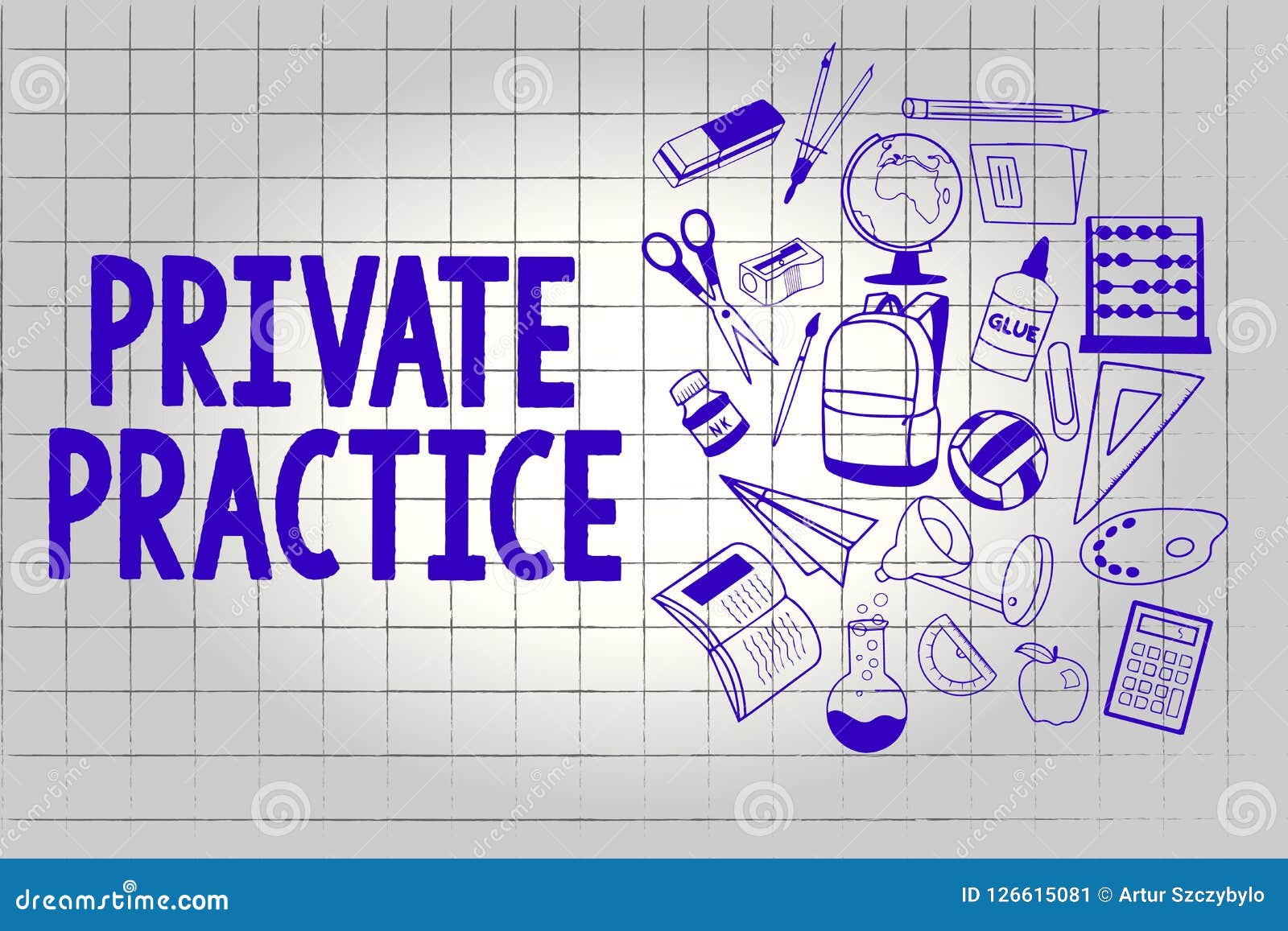 Handwriting Text Private Practice. Concept Meaning Work of Professional ...