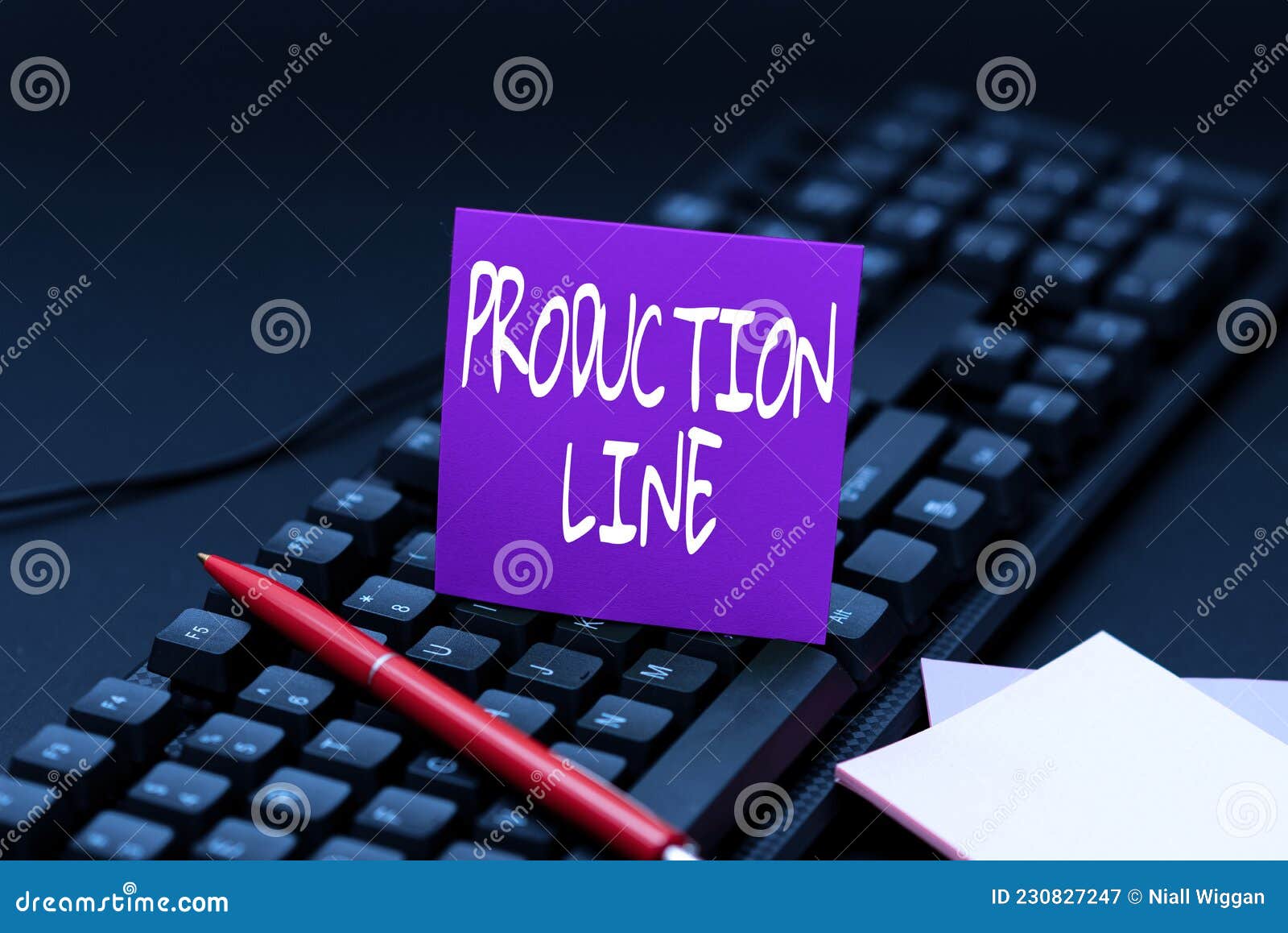 Conceptual Caption Production Line. Business Showcase Set of Sequential ...