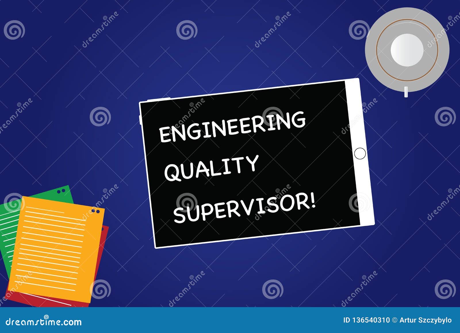 Handwriting Text Production and Maintenance Supervisor. Concept Meaning ...