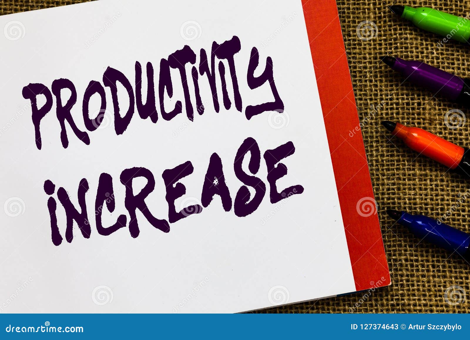 Handwriting Text Productivity Increase. Concept Meaning Get More Things ...