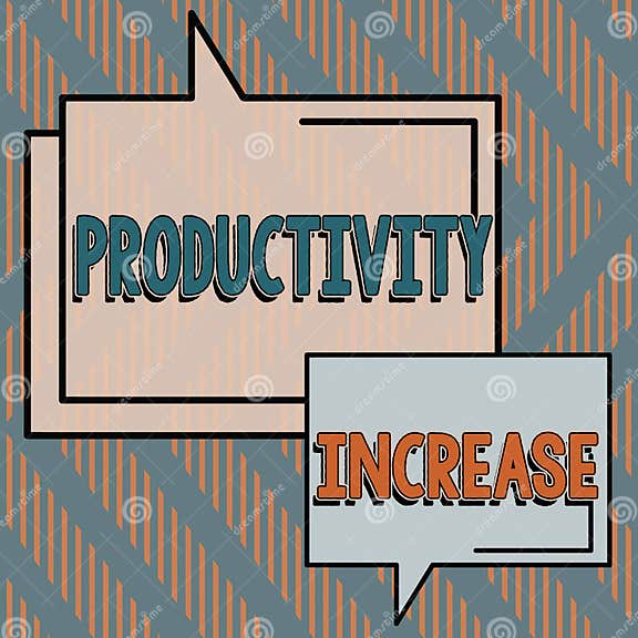 Conceptual Display Productivity Increase. Business Idea Get More Things Done Output Per Unit of ...