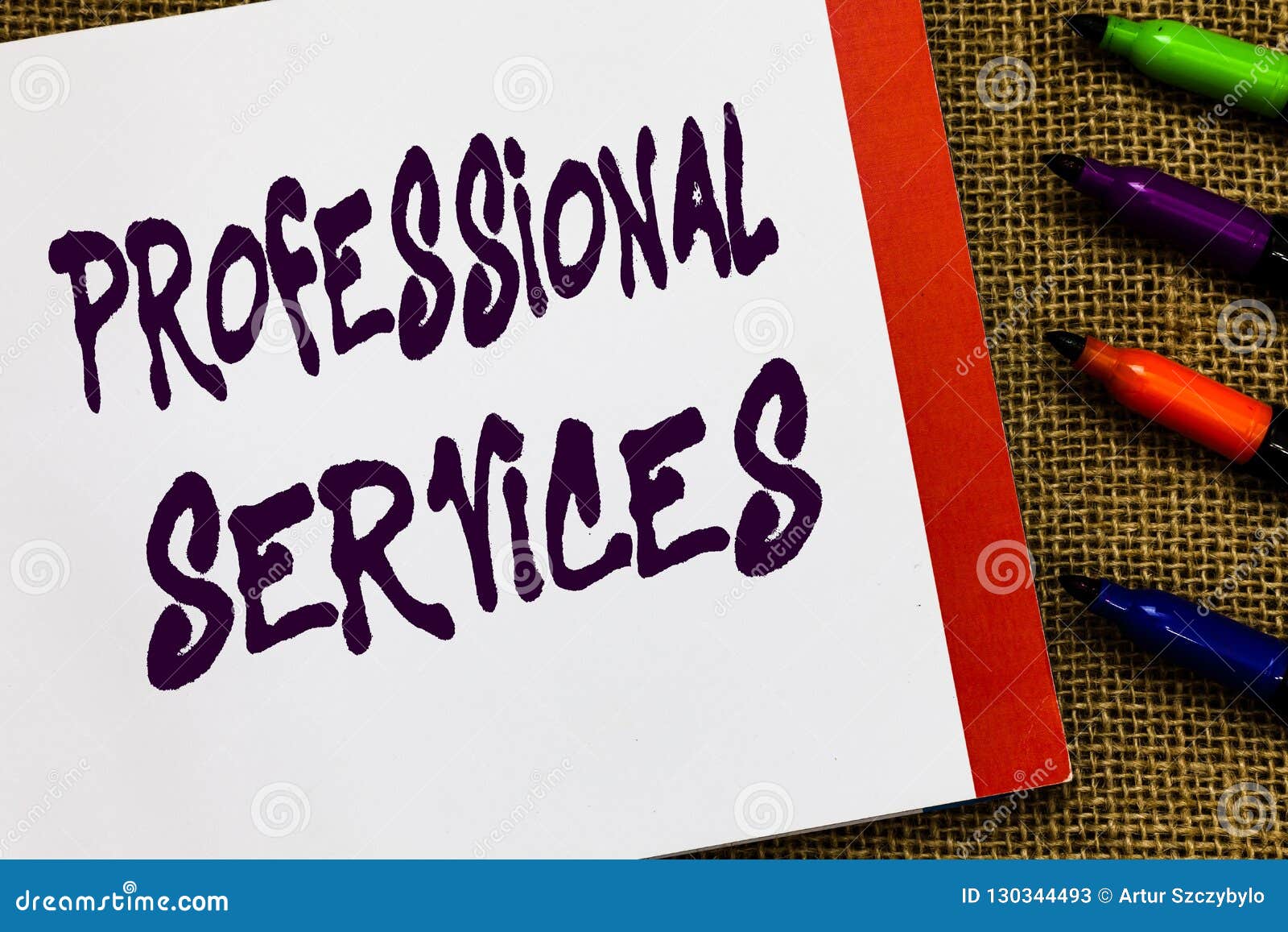 Handwriting Text Professional Services. Concept Meaning Offer Knowledge ...