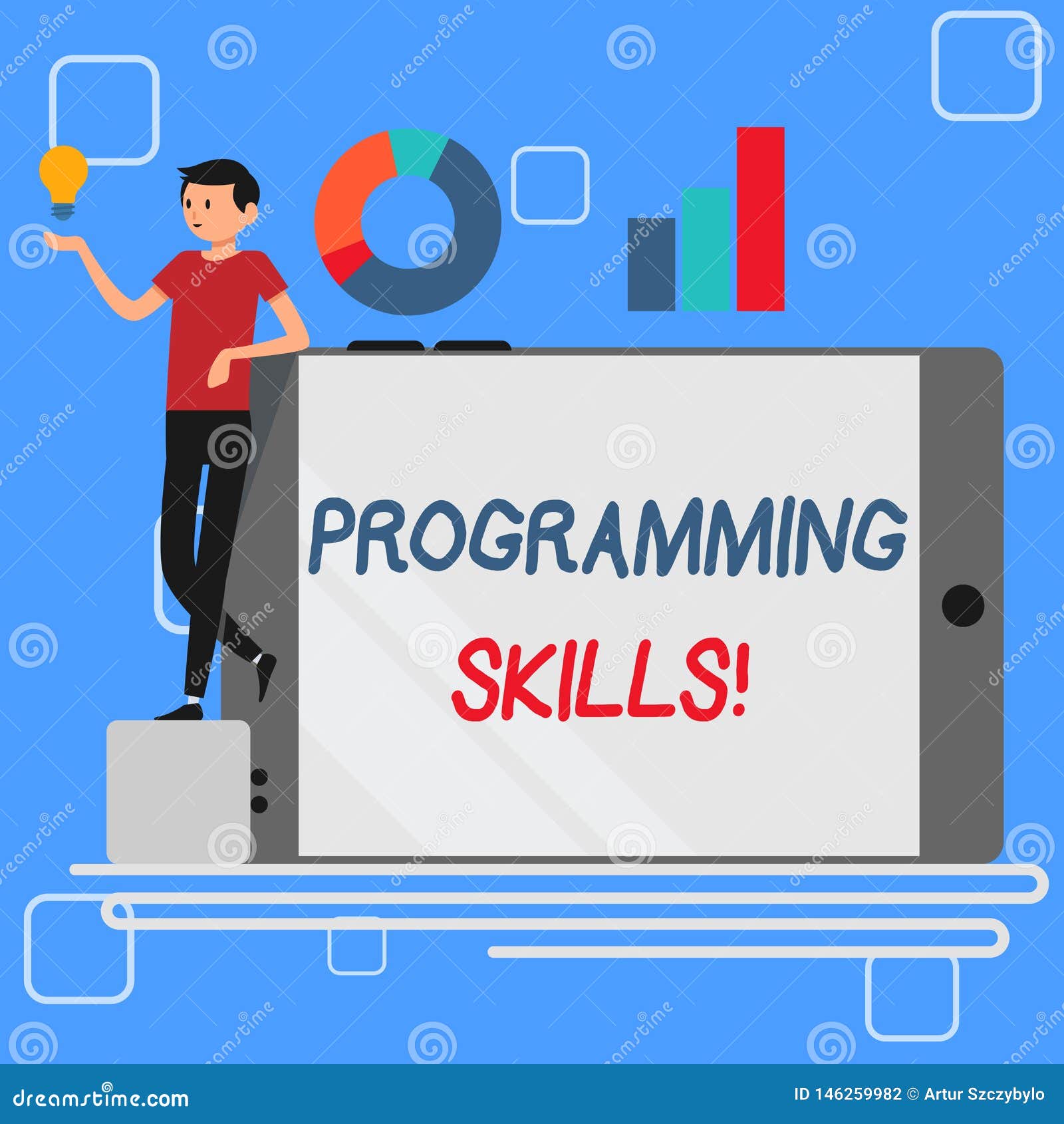 Handwriting Text Programming Skills. Concept Meaning Skills Vital To Write a Program so Computer ...