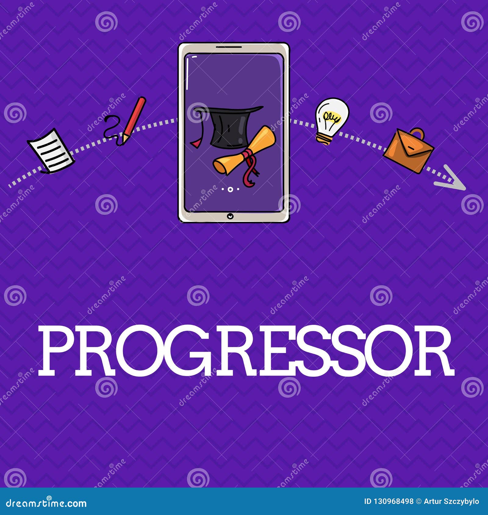 Handwriting Text Progressor. Concept Meaning Person Who Makes Progress ...
