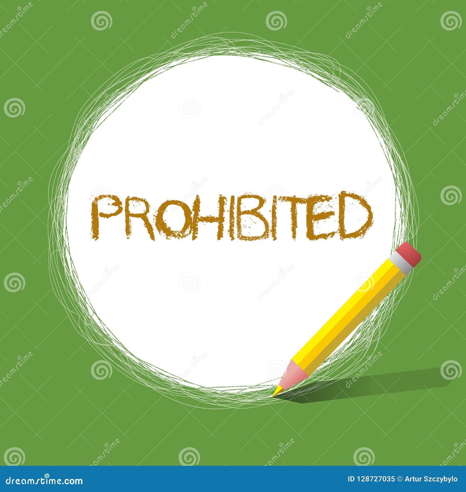 Handwriting Text Prohibited. Concept Meaning Something that Has Been ...