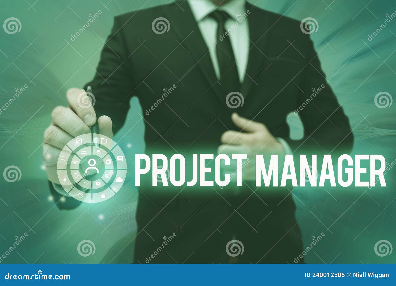 Handwriting Text Project Manager. Word for Overall Charge of the ...