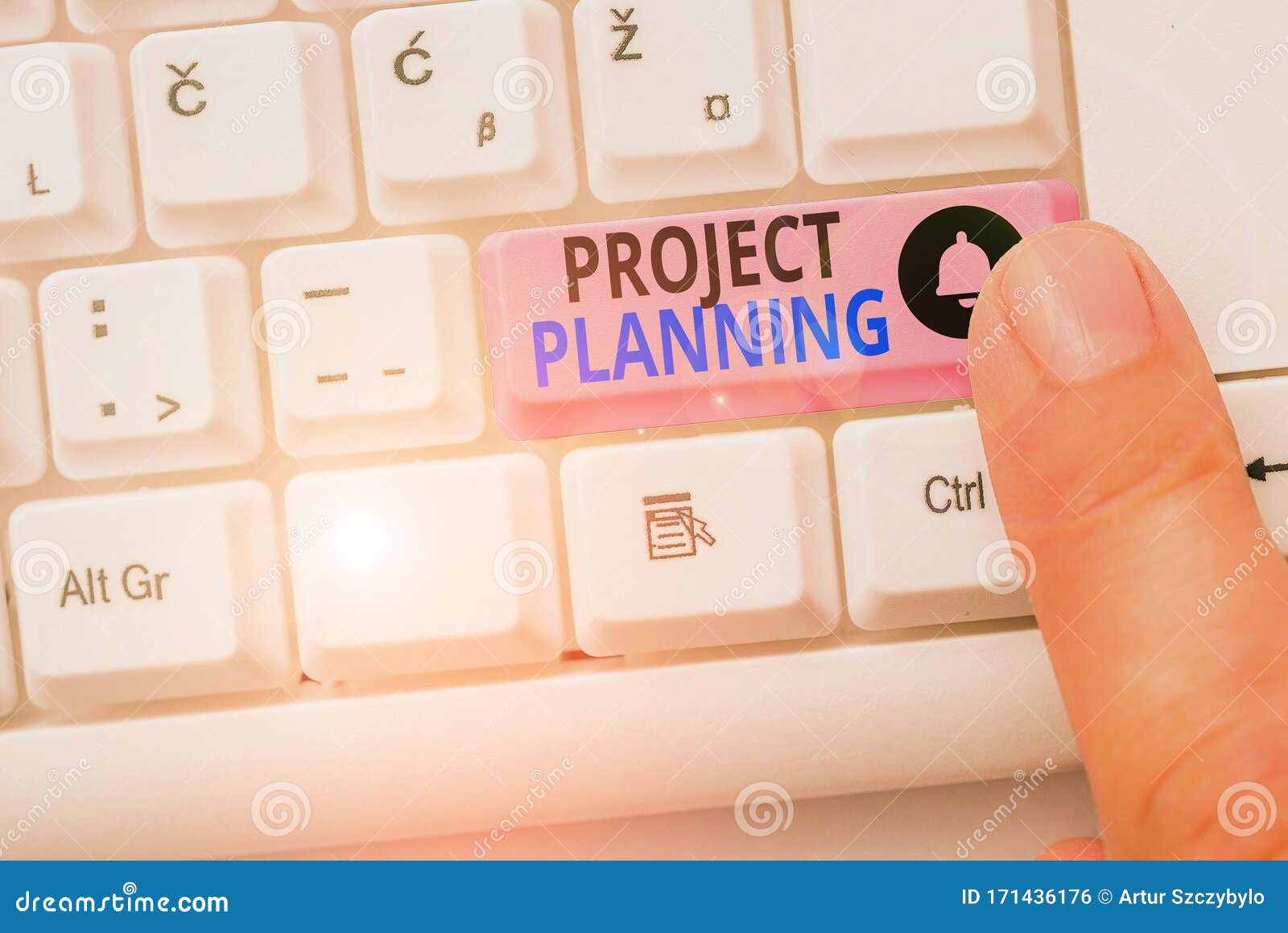 Handwriting Text Project Planning. Concept Meaning Plan and ...