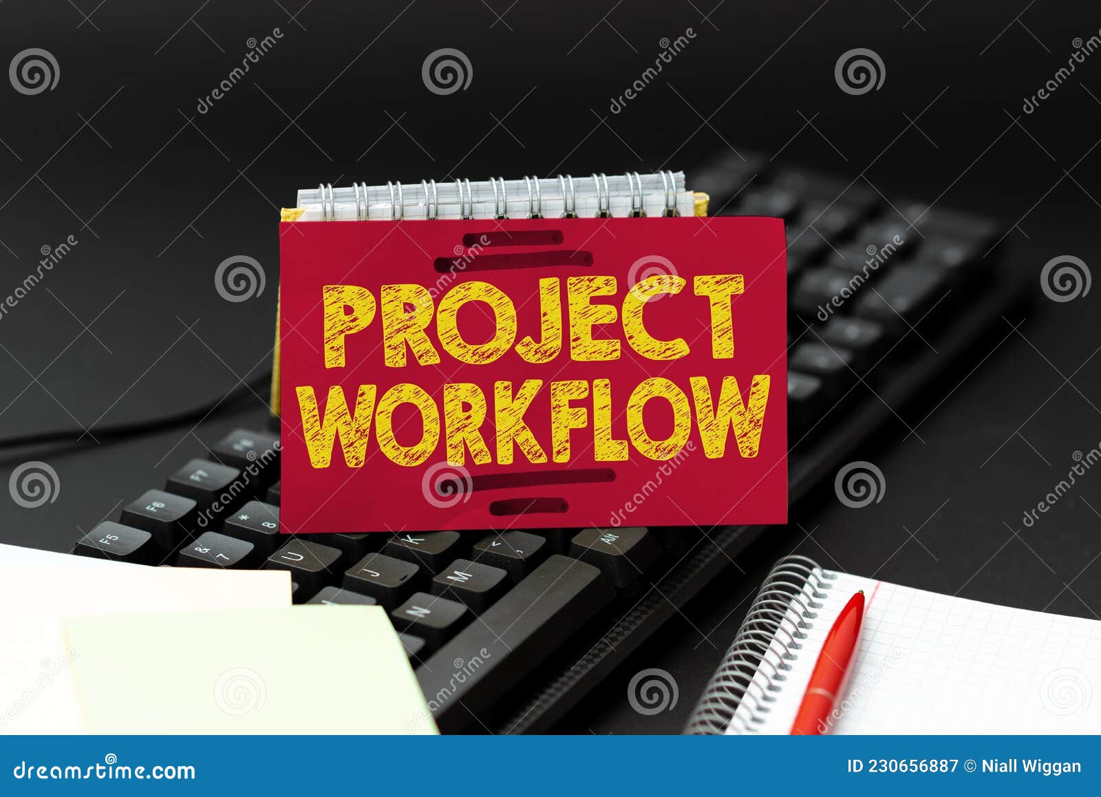 Handwriting Text Project Workflow. Business Concept Series of Steps ...