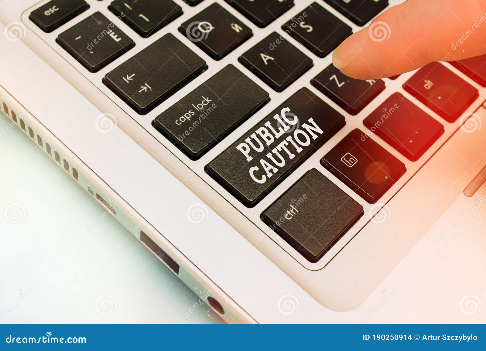 Handwriting Text Public Caution. Concept Meaning Formal Warning Given ...